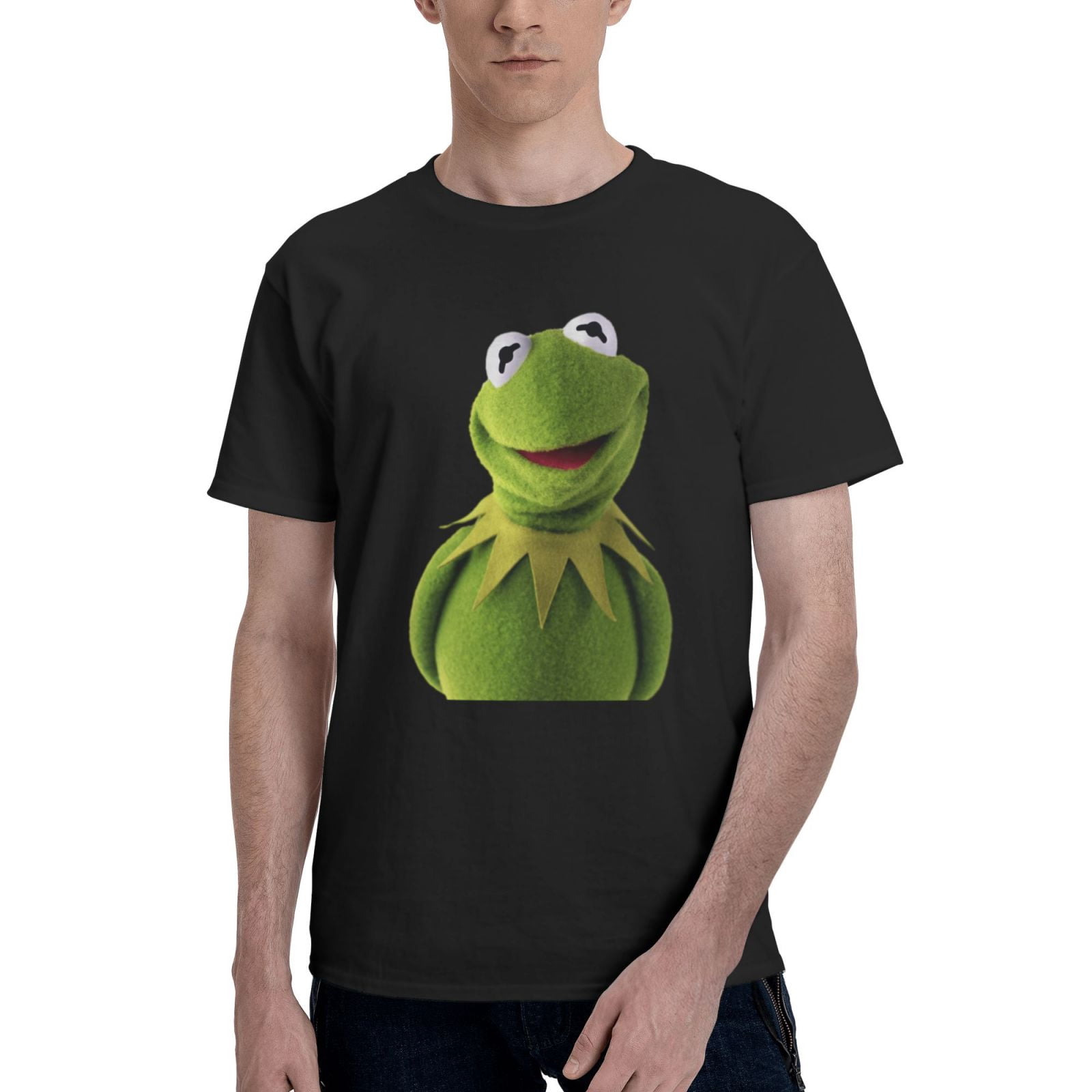 Kermit The Frog Men's Short Sleeve Crew Neck T Shirt Athletic Running ...