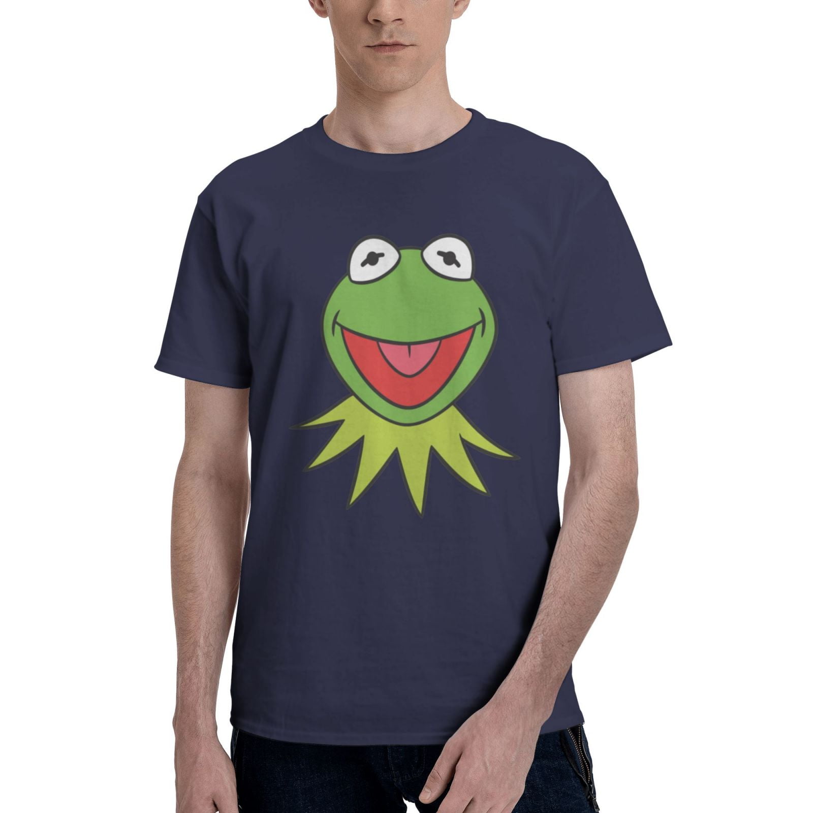 Kermit The Frog Men's Short Sleeve Crew Neck T Shirt Athletic Running ...