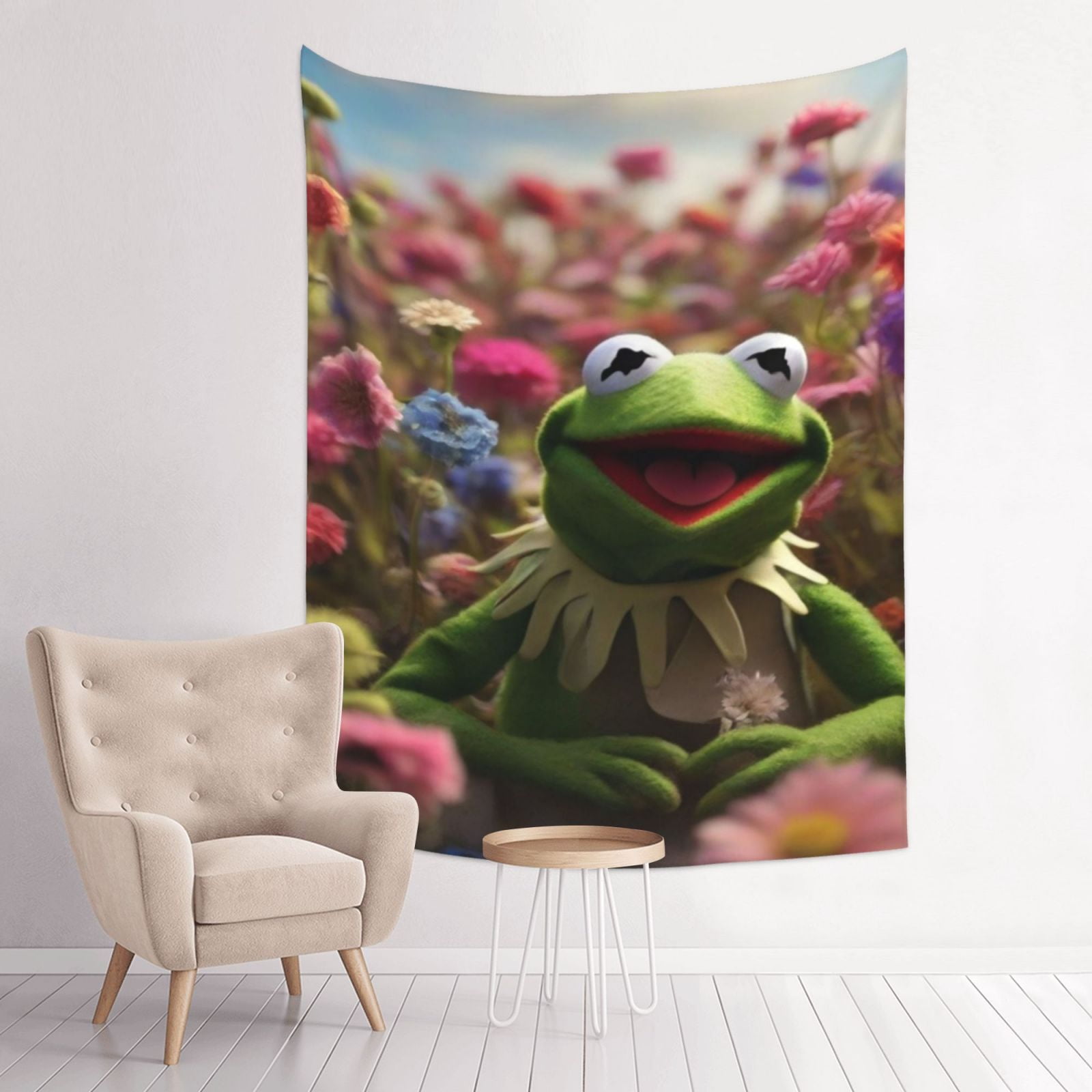 Ker-mit The Fro Tapestry Anime Poster Large Background Wall Art Bedroom ...
