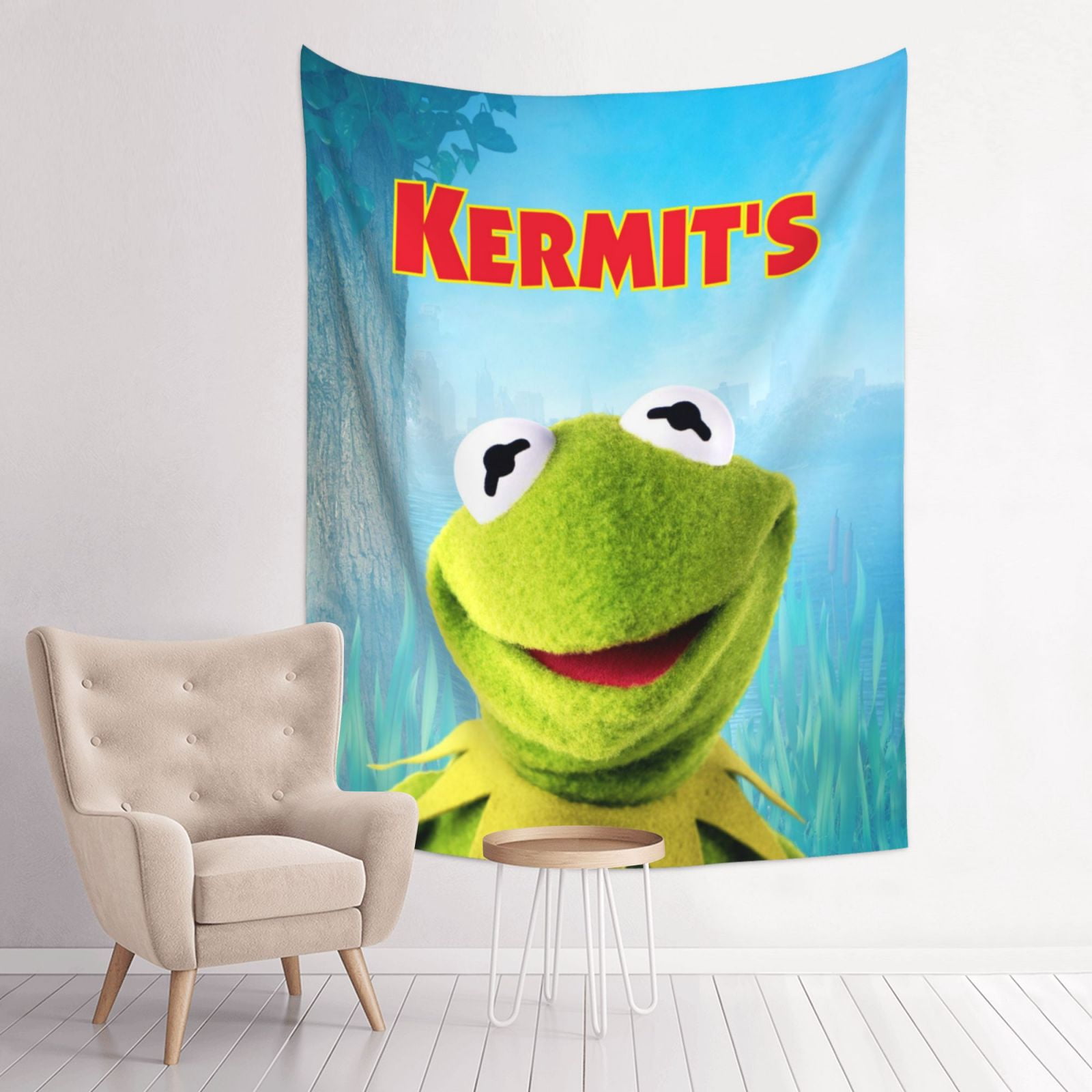 Ker-mit The Fro Tapestry Anime Poster Large Background Wall Art Bedroom ...