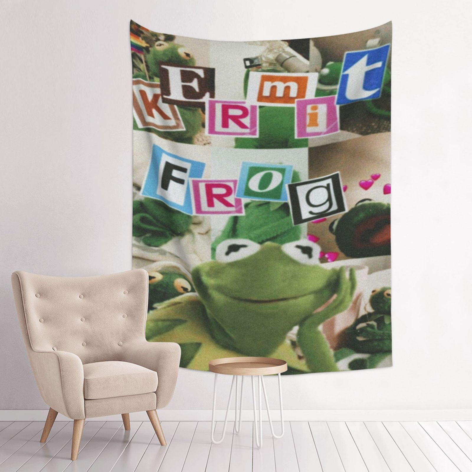 Ker-mit The Fro Tapestry Anime Poster Large Background Wall Art Bedroom ...