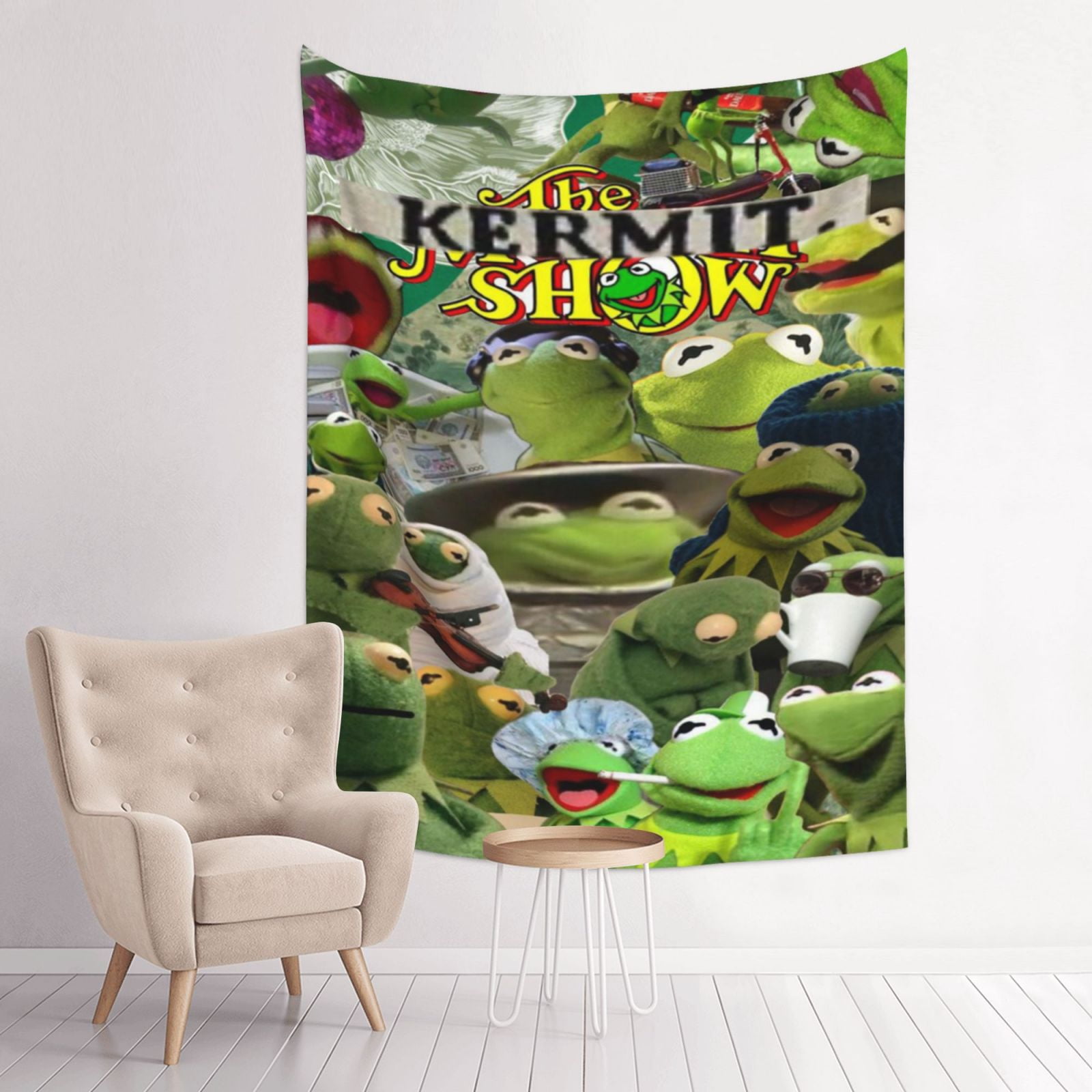 Ker-mit The Fro Tapestry Anime Poster Large Background Wall Art Bedroom ...