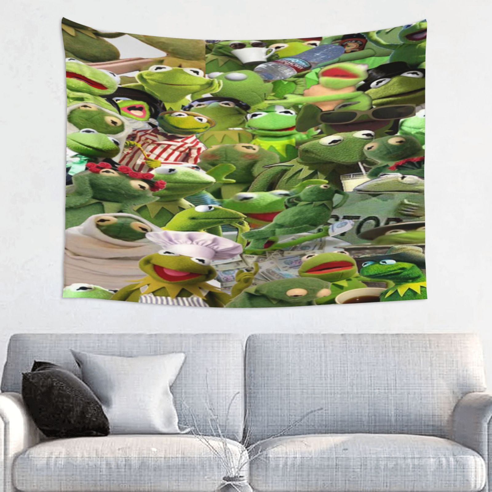 Ker-mit The Fro Tapestry Anime Poster Large Background Wall Art Bedroom ...