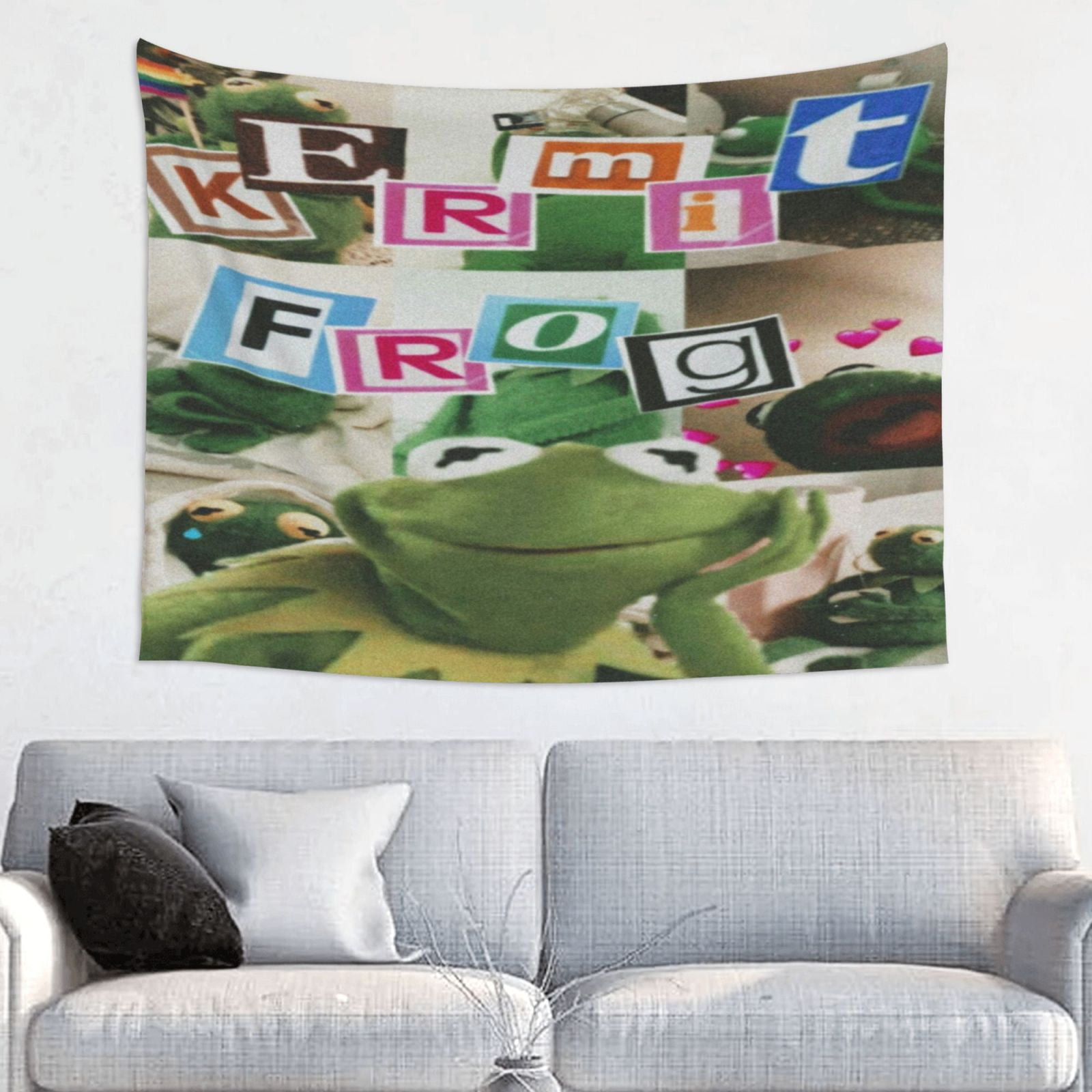 Ker-mit The Fro Tapestry Anime Poster Large Background Wall Art Bedroom ...