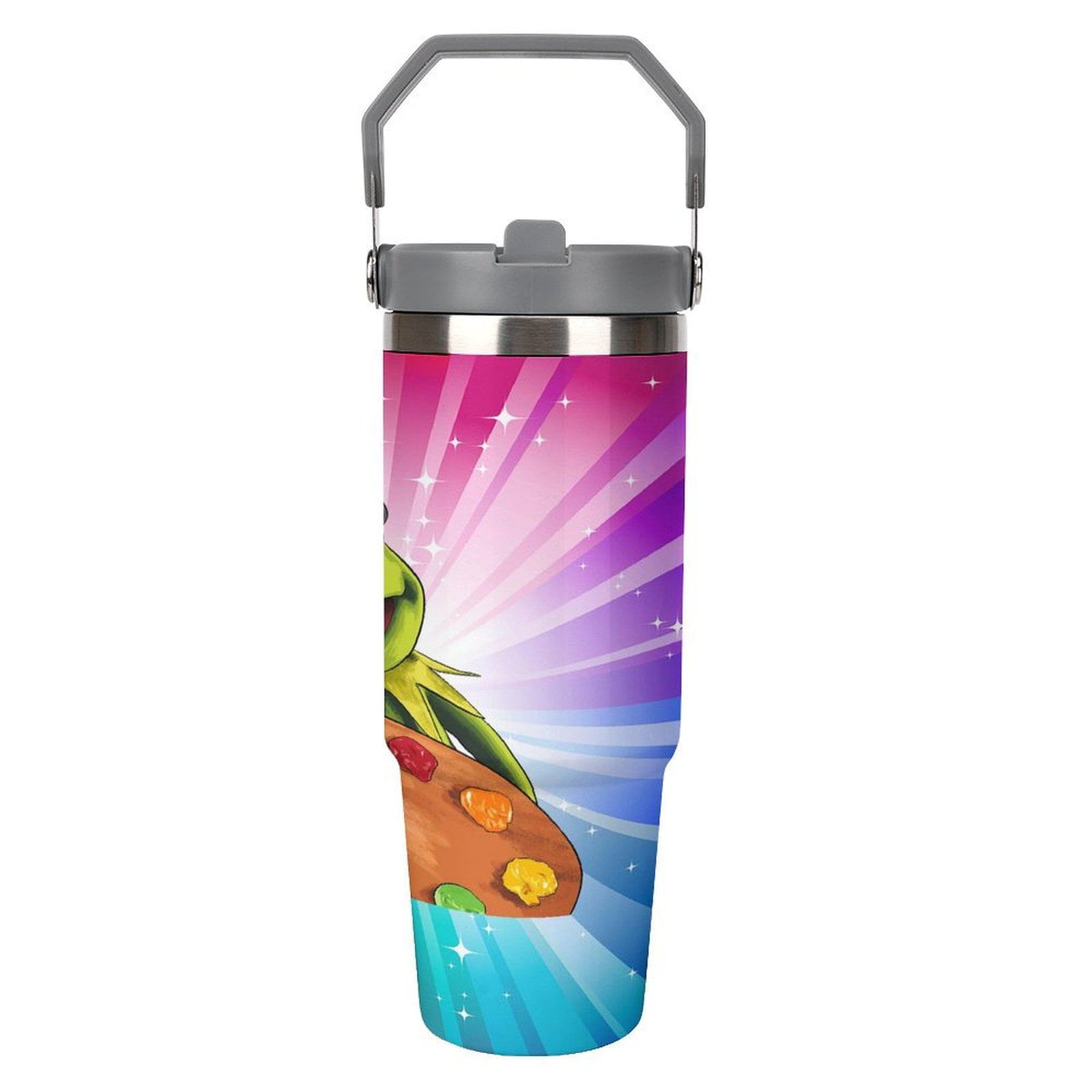 Ker-mit The Fro Tumbler with Lid 30Oz Water Cup Vacuum Insulated ...