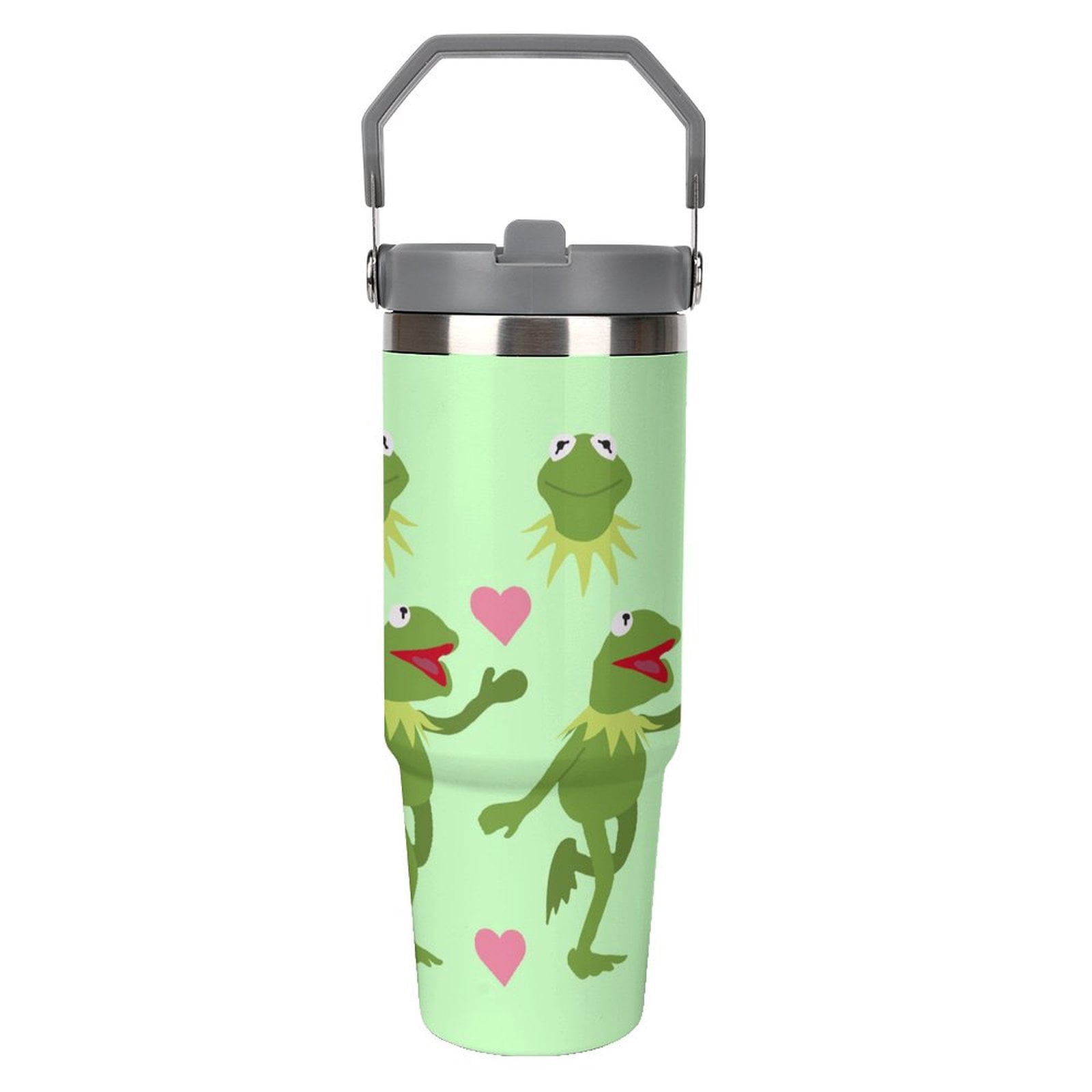 Ker-mit The Fro Tumbler with Lid 30Oz Water Cup Vacuum Insulated ...