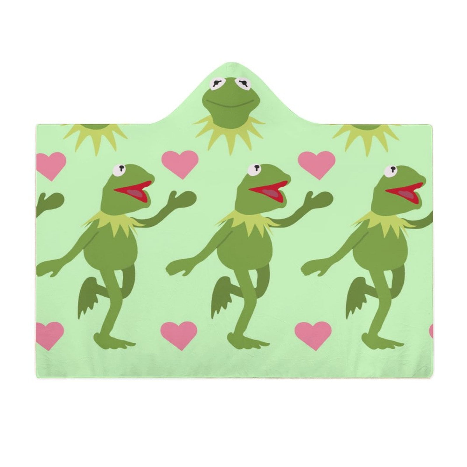 Kermit The Frog Wearable Fleece Blanket Hoodie Cloak Hooded Blanket 50 ...