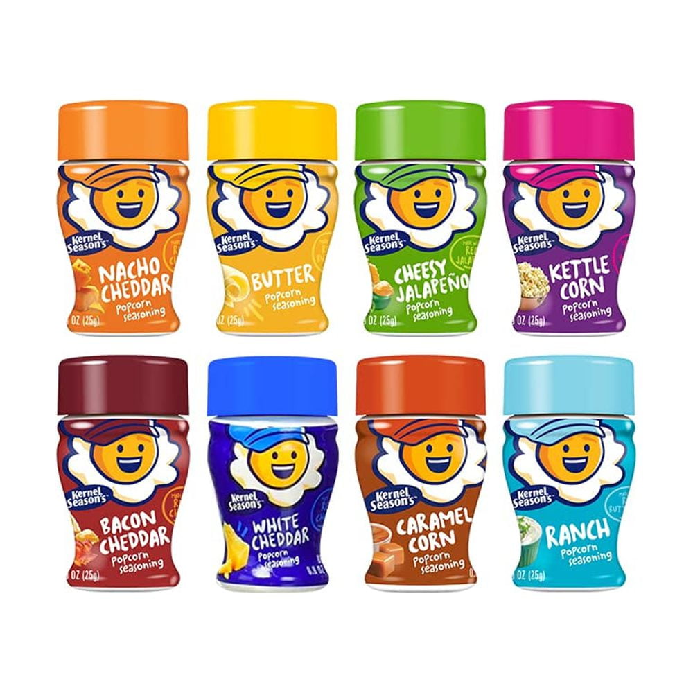Kernel Season's Popcorn Seasoning Mini Jars Variety Pack, 0.9 Ounce (Pack of 8) - Walmart.com