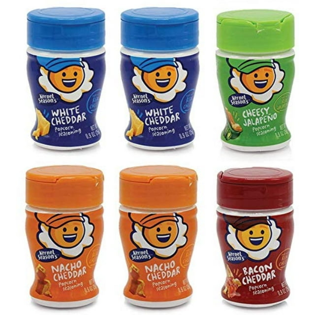 Kernel Season's Cheesy Jr. Mini Popcorn Seasoning, Variety Pack, 6 ...
