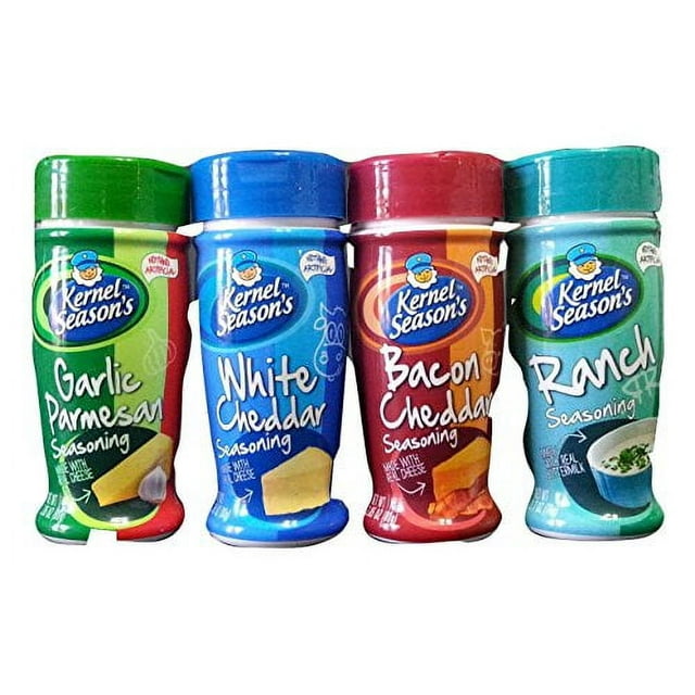 Kernel Season,S Popcorn Seasoning 4 Best Flavors Variety Pack: Ranch ...