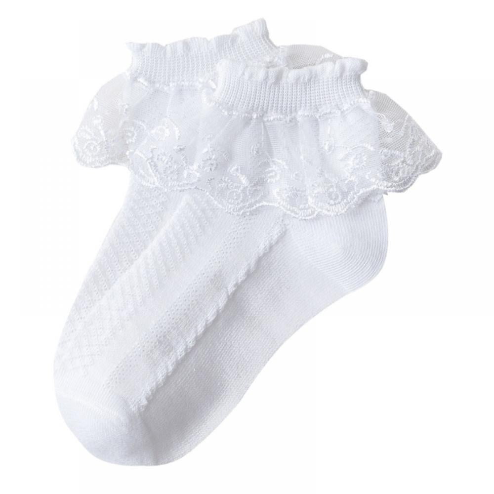 Kernelly Girls Ruffle Socks Girl's Socks Lace Top Anklet Socks ...