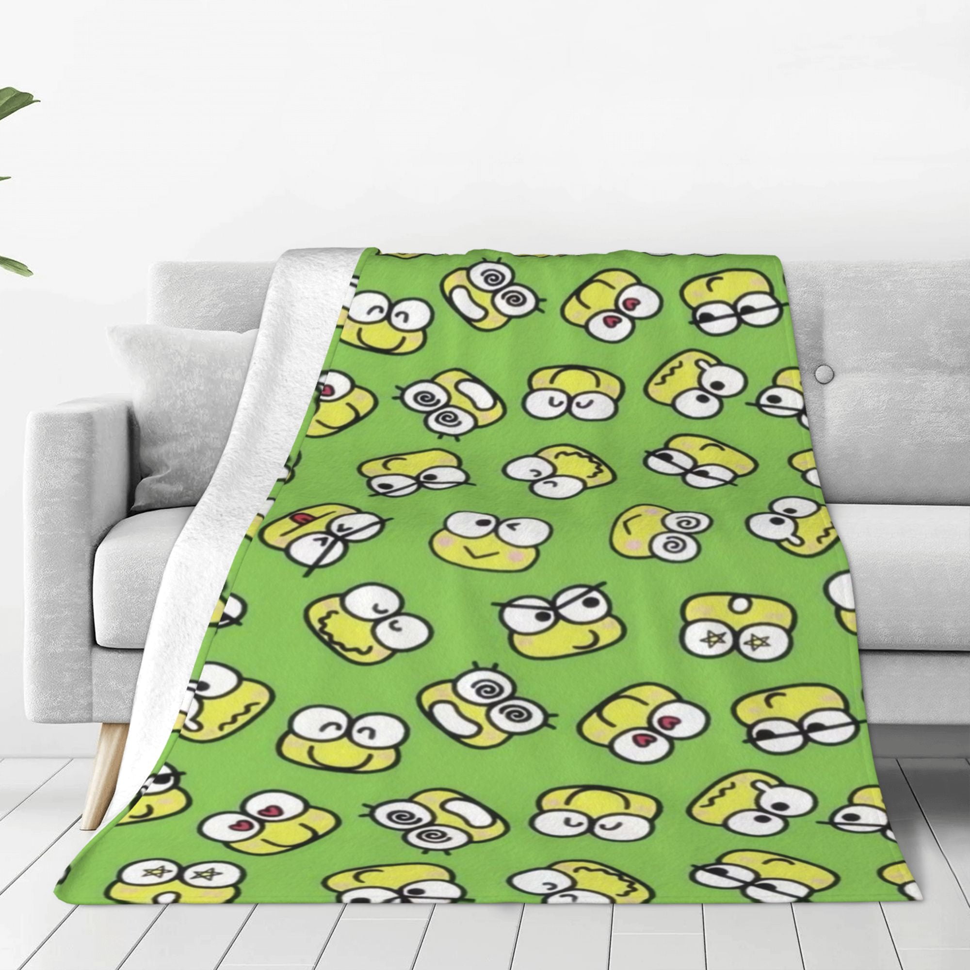 Kero Keroppi Throw Blanket Soft Plush Travel Blanket For Bedroom Living ...