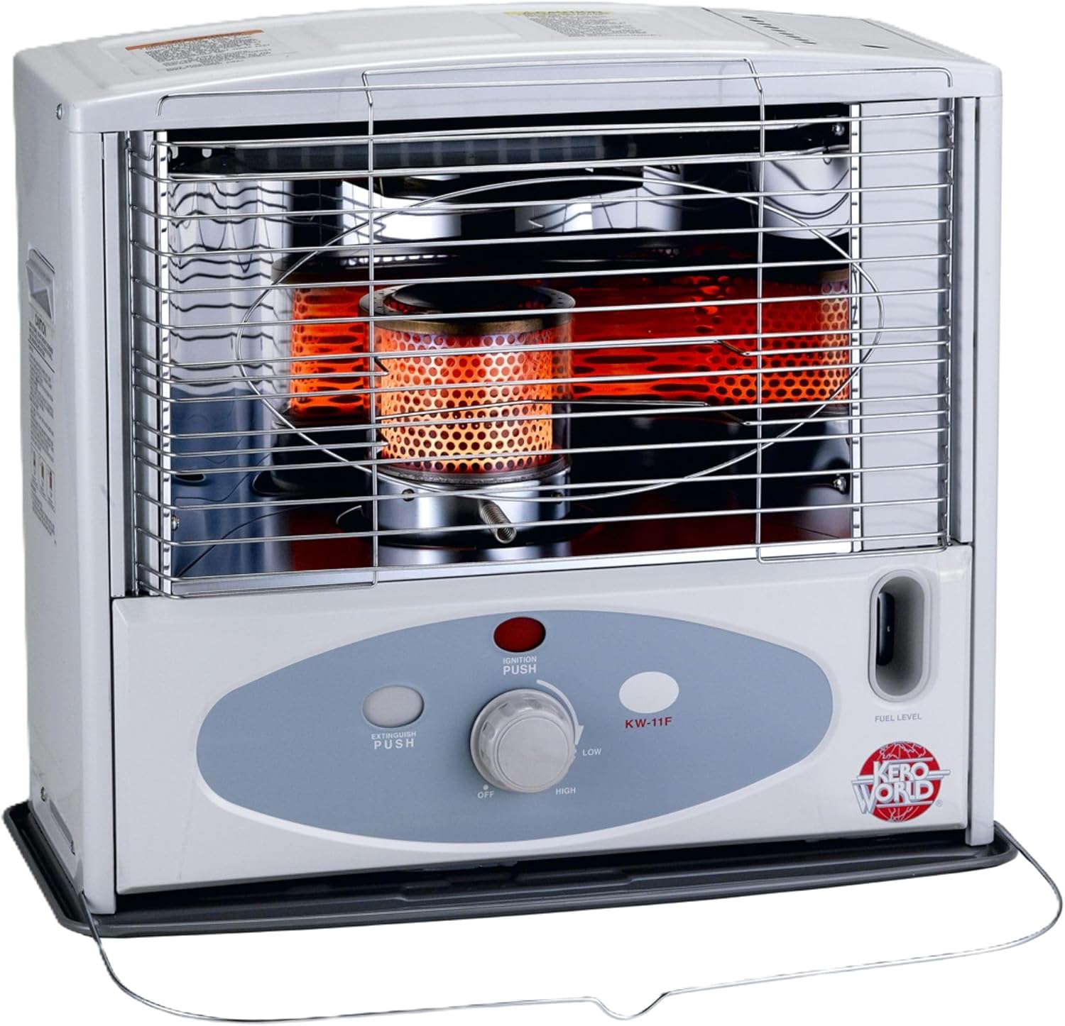 Kero World 10,000 BTU Kerosene Wick Heater with Glass Burner System ...