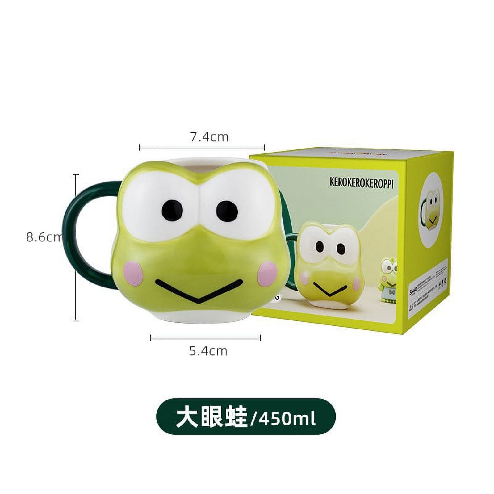 Keroppi Ceramic Mug Cute Cartoon Embossed Handle Cup Couple Water Cup ...