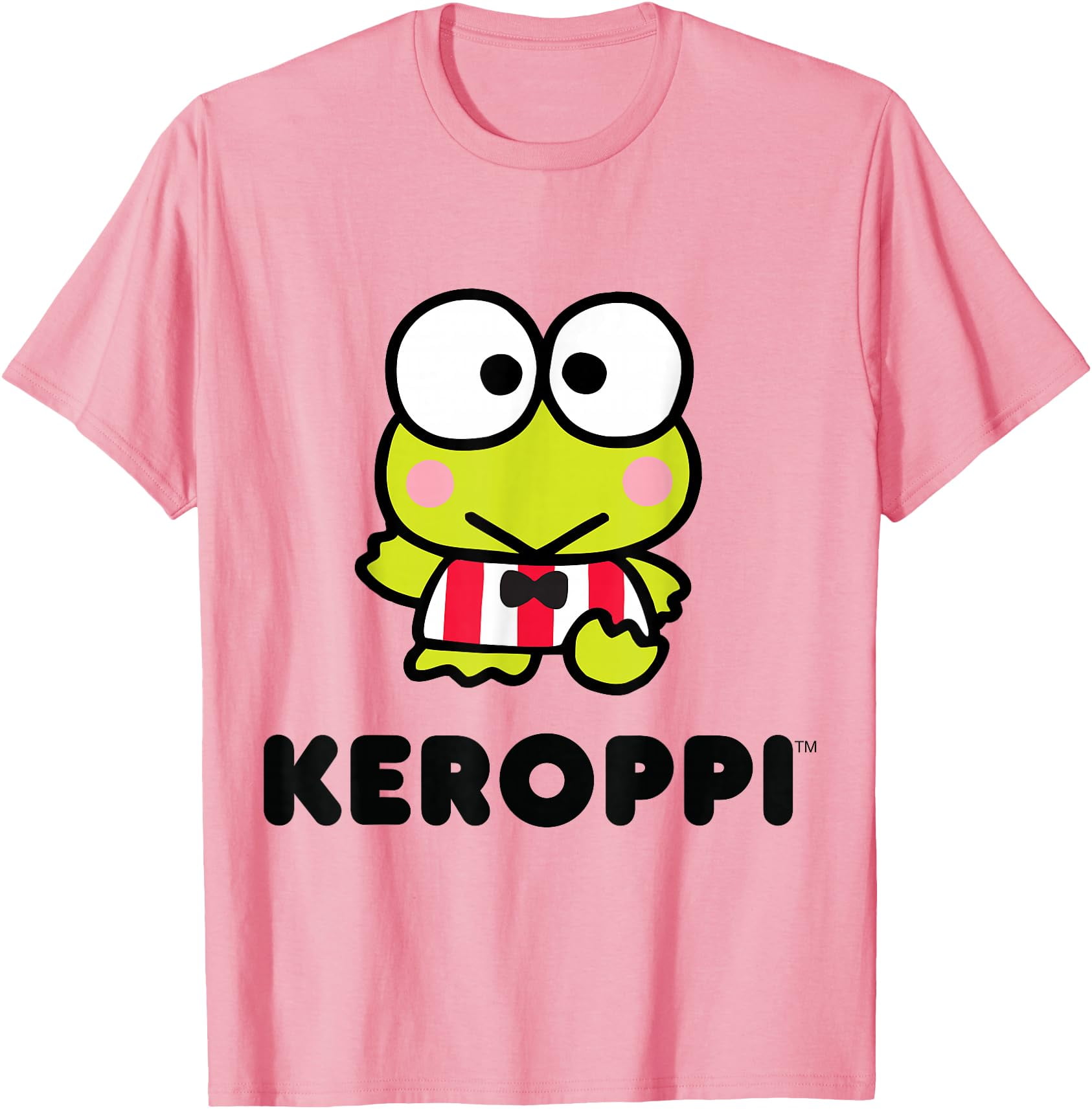 Keroppi Character Front Cute Greeting DTG Print Unisex T-Shirt,Light ...