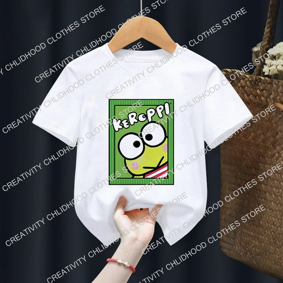 Keroppi Hasunoue Children T-Shirt Cartoons Kid Tee Shirts Anime Kawaii ...