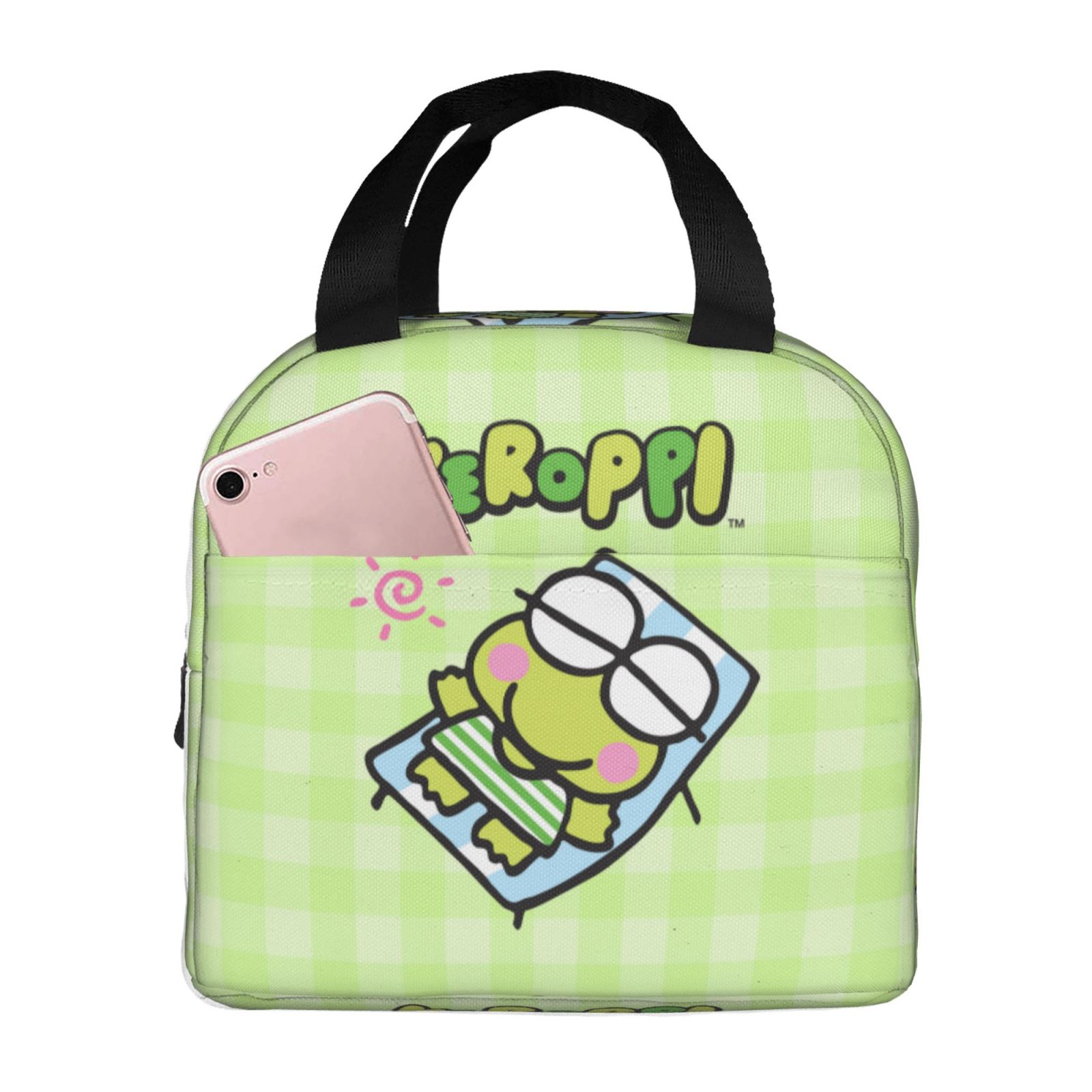 Keroppi Lunch Bag Cute Lunch Box Insulated Reusable Large Capacity ...
