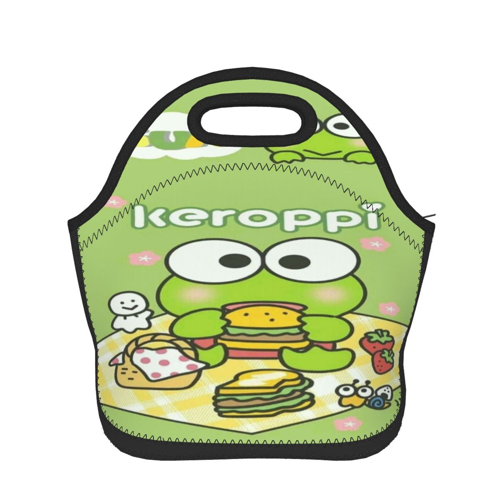 Keroppi Neoprene Lunch Bag Insulated Waterproof Lunch Bag Tote Cartoon ...
