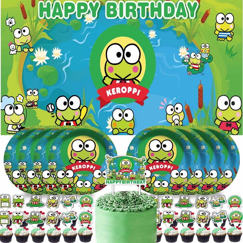 Keroppi Party Supplies Plates Decorations Birthday Cake Topper Banner ...