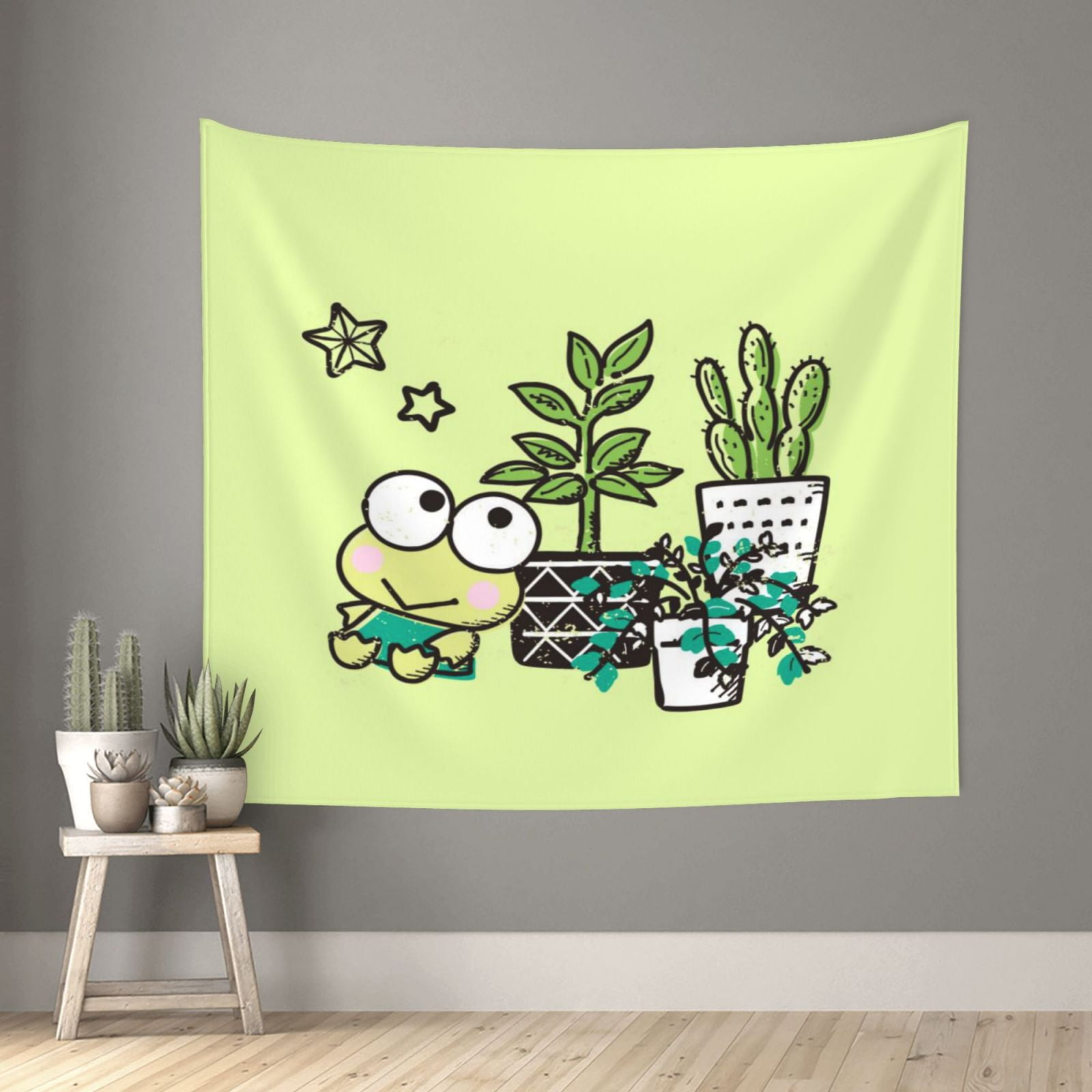 Keroppi Wall Tapestry Anime Poster For Bedroom Aesthetics Funny Room ...