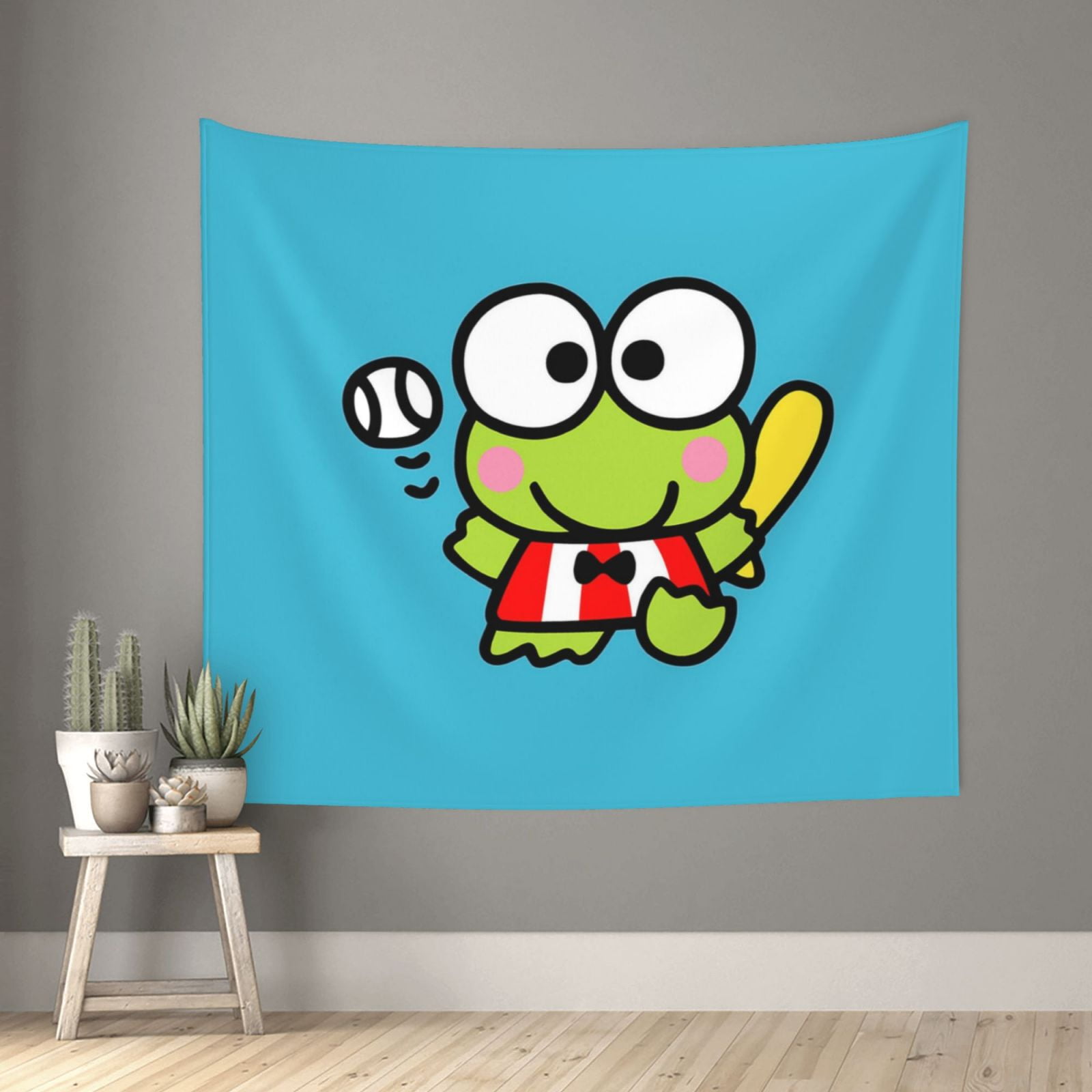 Keroppi Wall Tapestry Anime Poster For Bedroom Aesthetics Funny Room ...