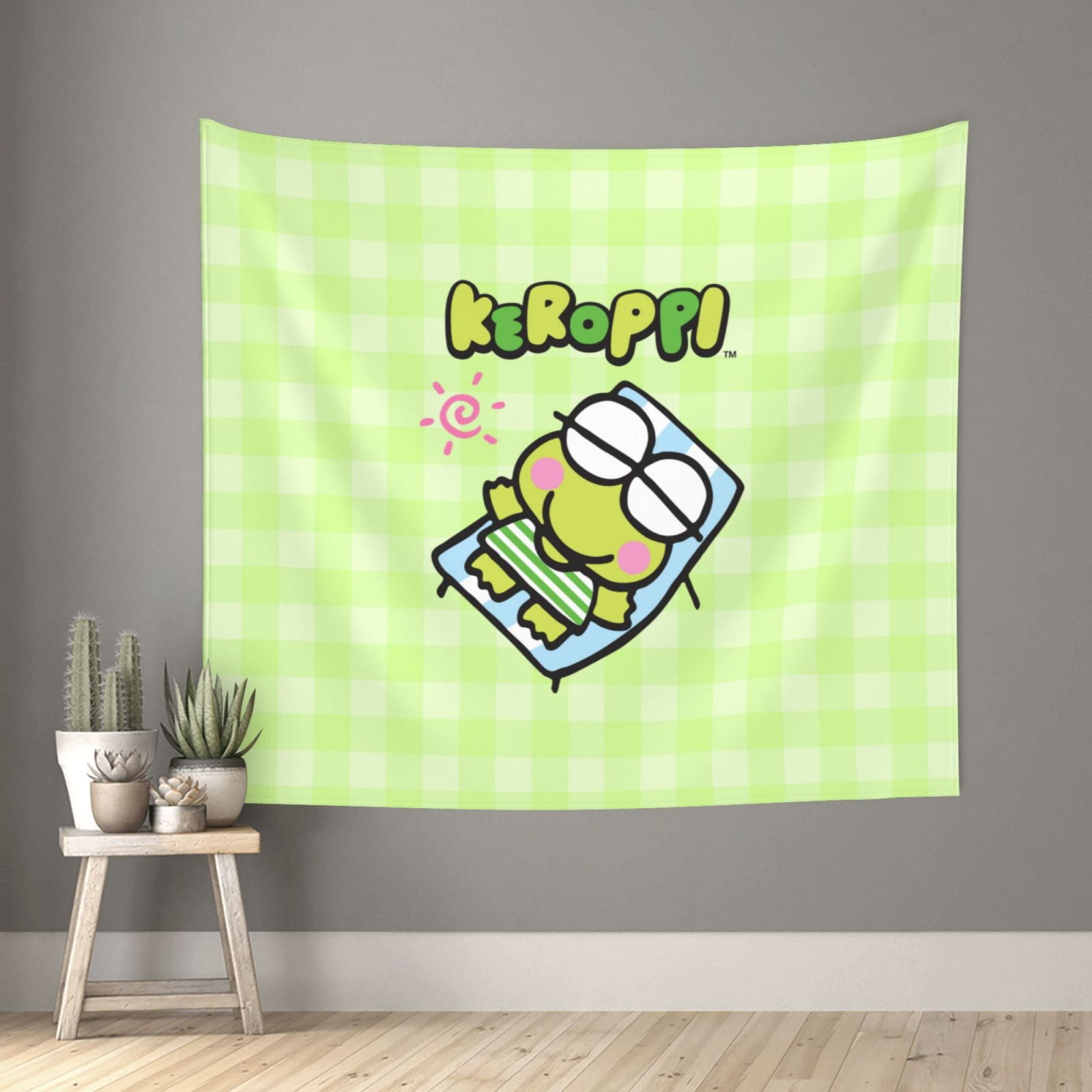 Keroppi Wall Tapestry Anime Poster For Bedroom Aesthetics Funny Room ...