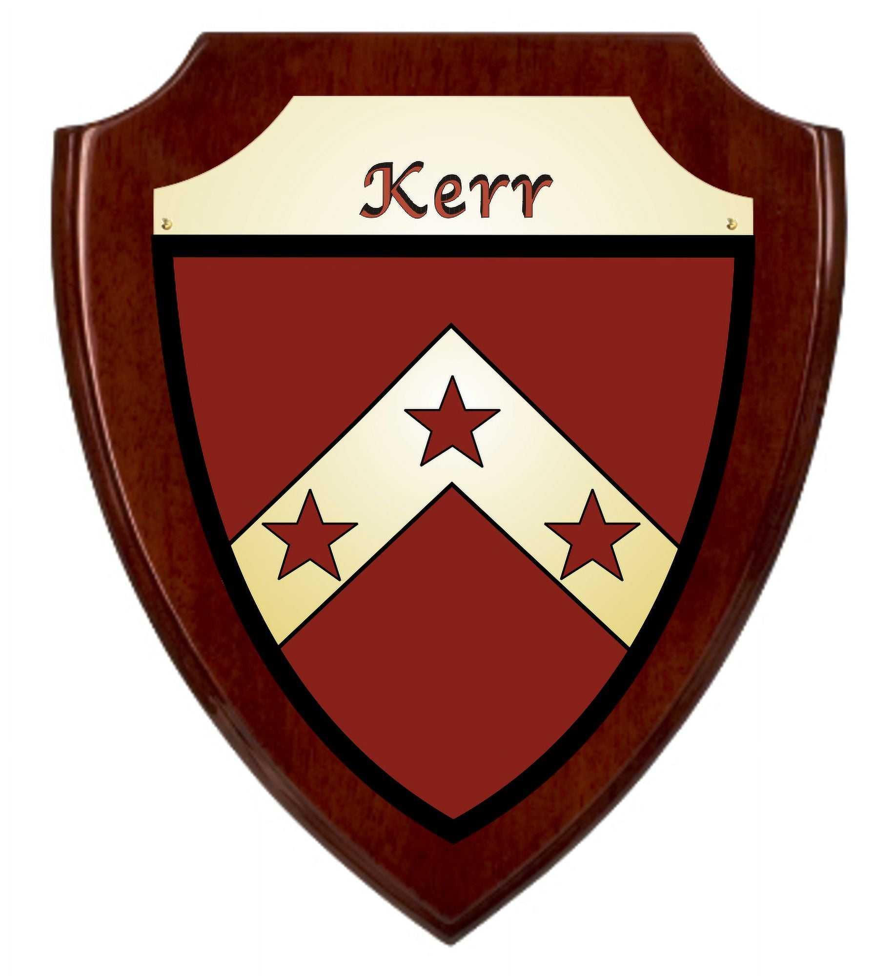 Kerr Irish Coat of Arms Shield Plaque - Rosewood Finish - Walmart.com