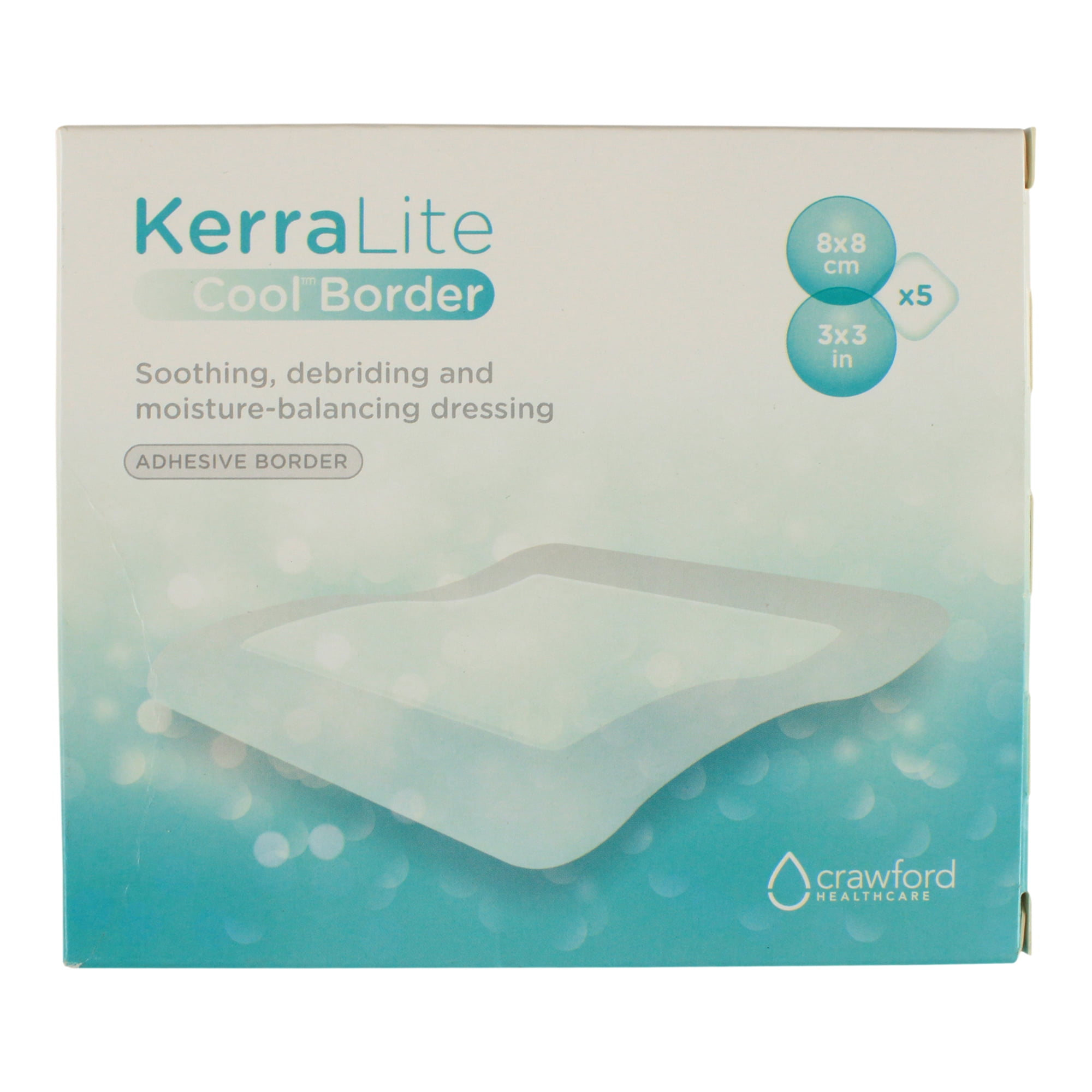 KerraLite Cool Adhesive Border 3"x3" Hydrogel Wound Dressing (CWL1007 ...