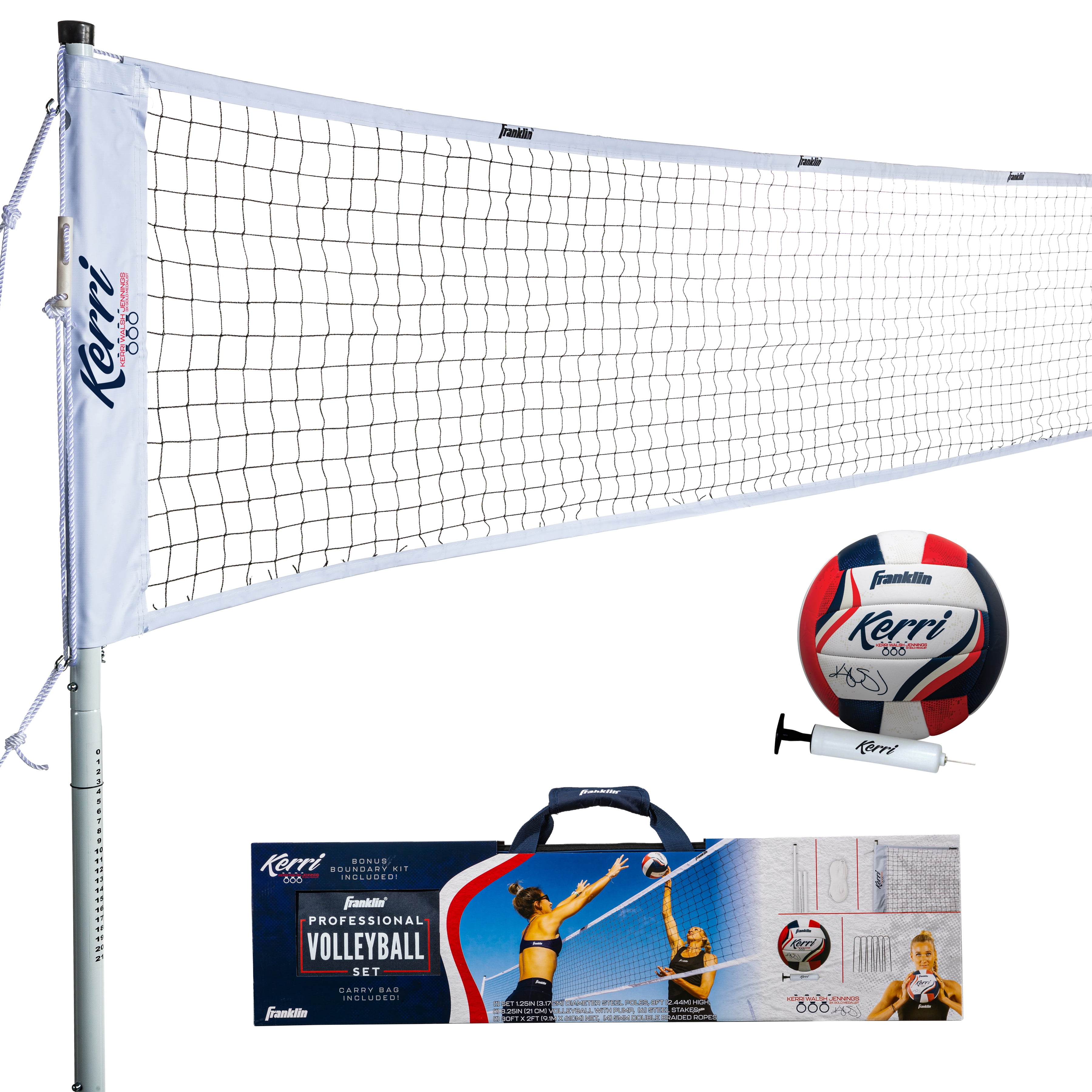 Kerri Walsh Jennings Edition Pro Quad Volleyball Set - Walmart.com