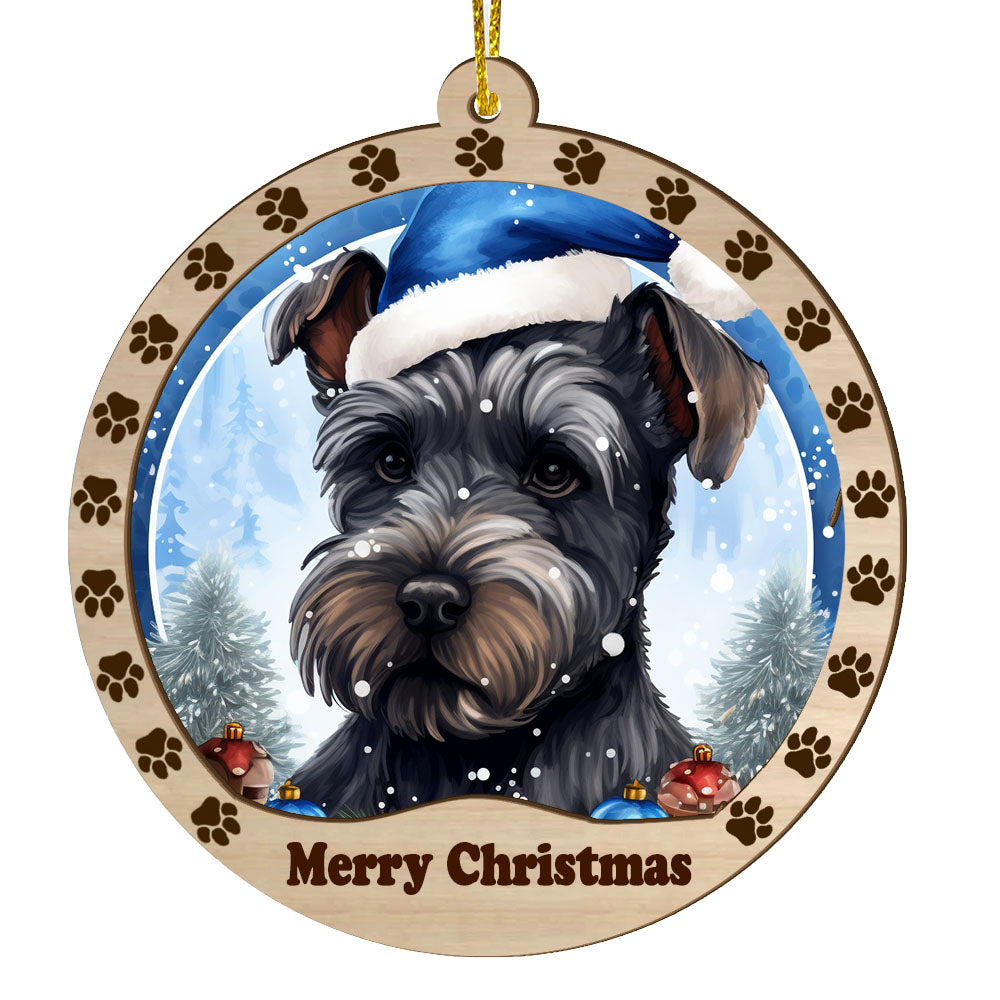 Kerry Blue Terrier Dog Ornament, Kerry Blue Terrier Dog Christmas Tree ...
