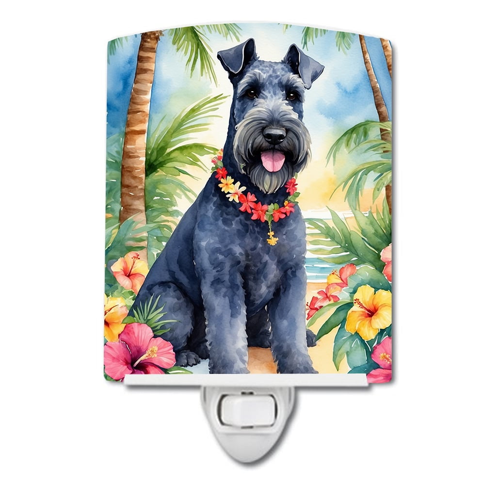 Kerry Blue Terrier Luau Ceramic Night Light 4 in x 6 in - Walmart.com