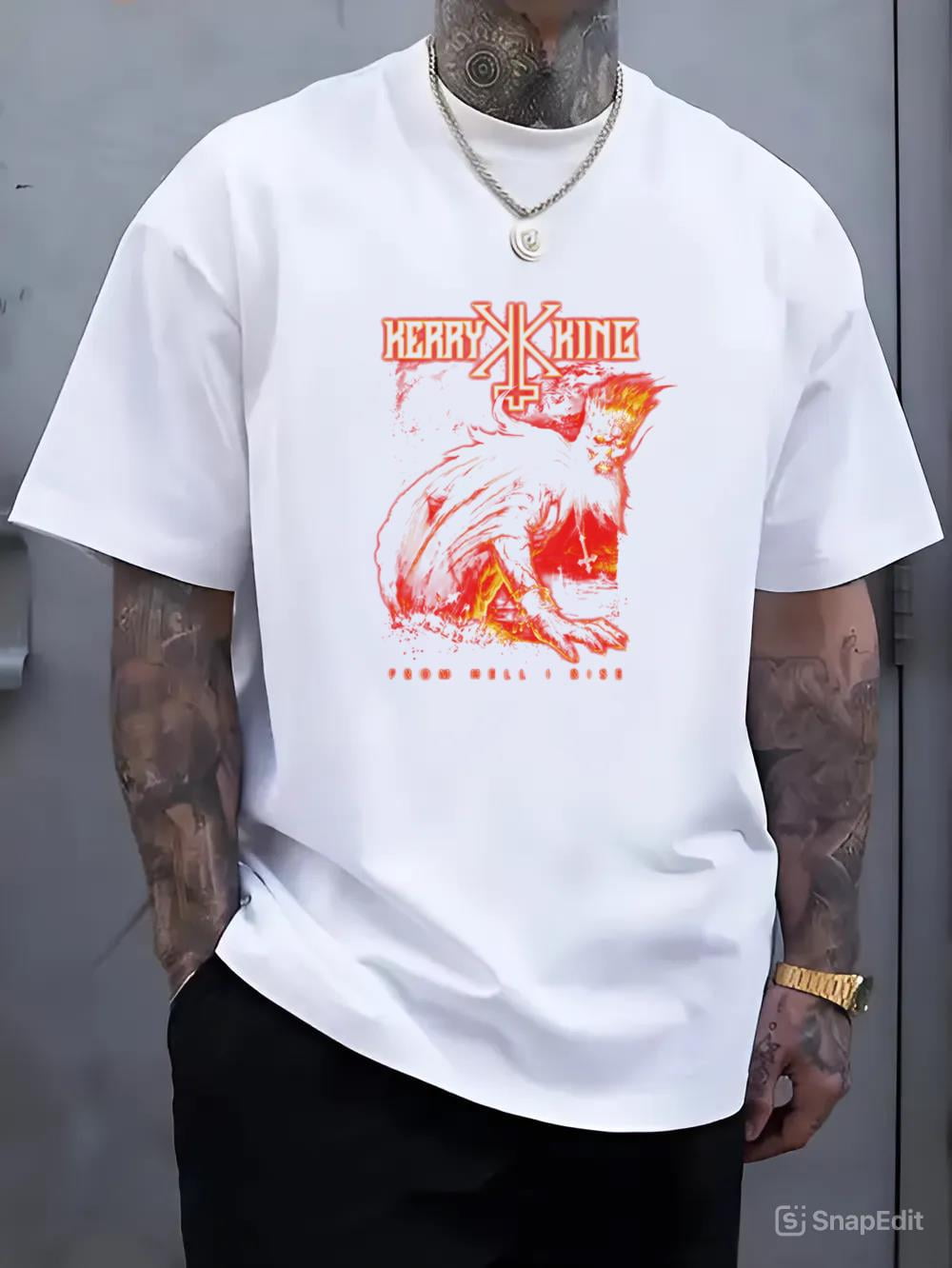 Kerry King From Hell I Rise Slayer Guitarist T-Shirt, New Black Metal Merch Tee V23862, for men ...