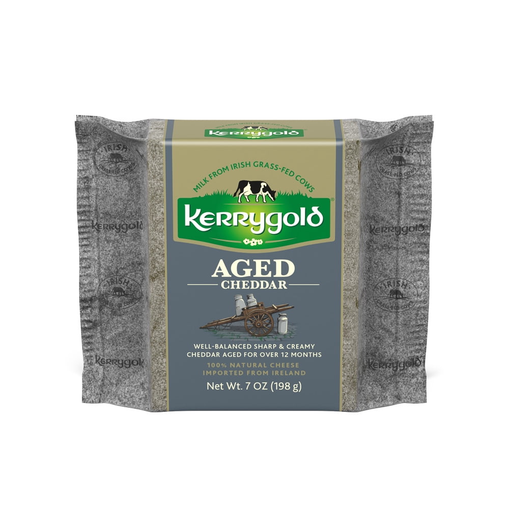 Kerrygold Irish Grass-Fed Aged Cheddar Cheese, 7oz - Walmart.com