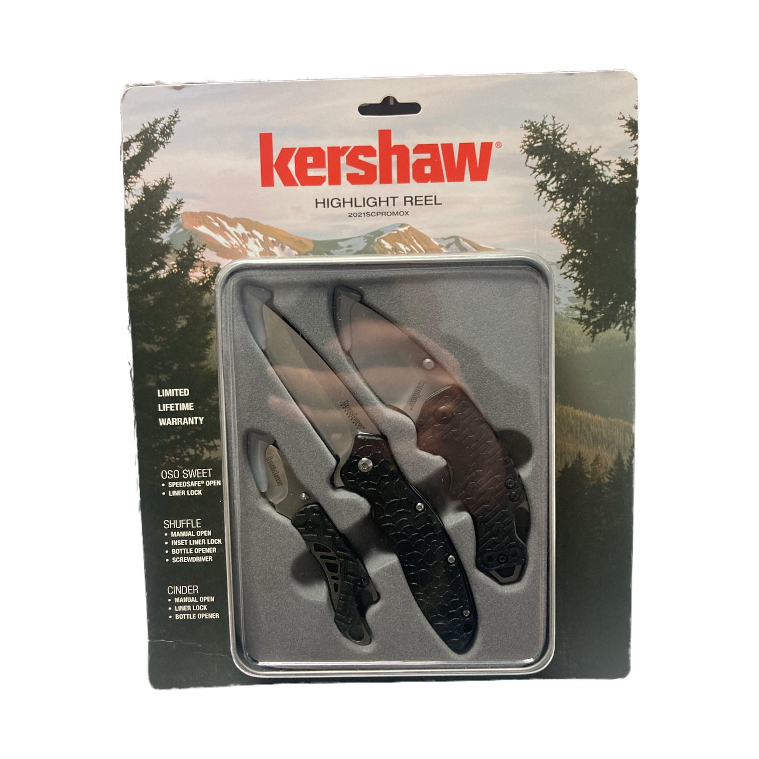 Kershaw Highlight Reel 3-Knife Set - Oso Sweet, Shuffle, Cinder ...