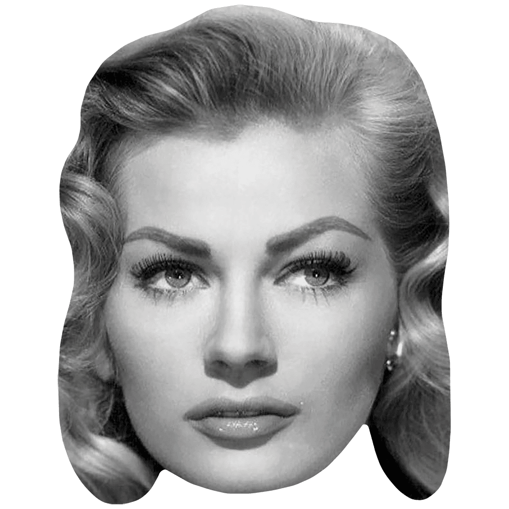 Kerstin Anita Ekberg (BW) Celebrity Mask, Flat Card Face, Fancy Dress ...