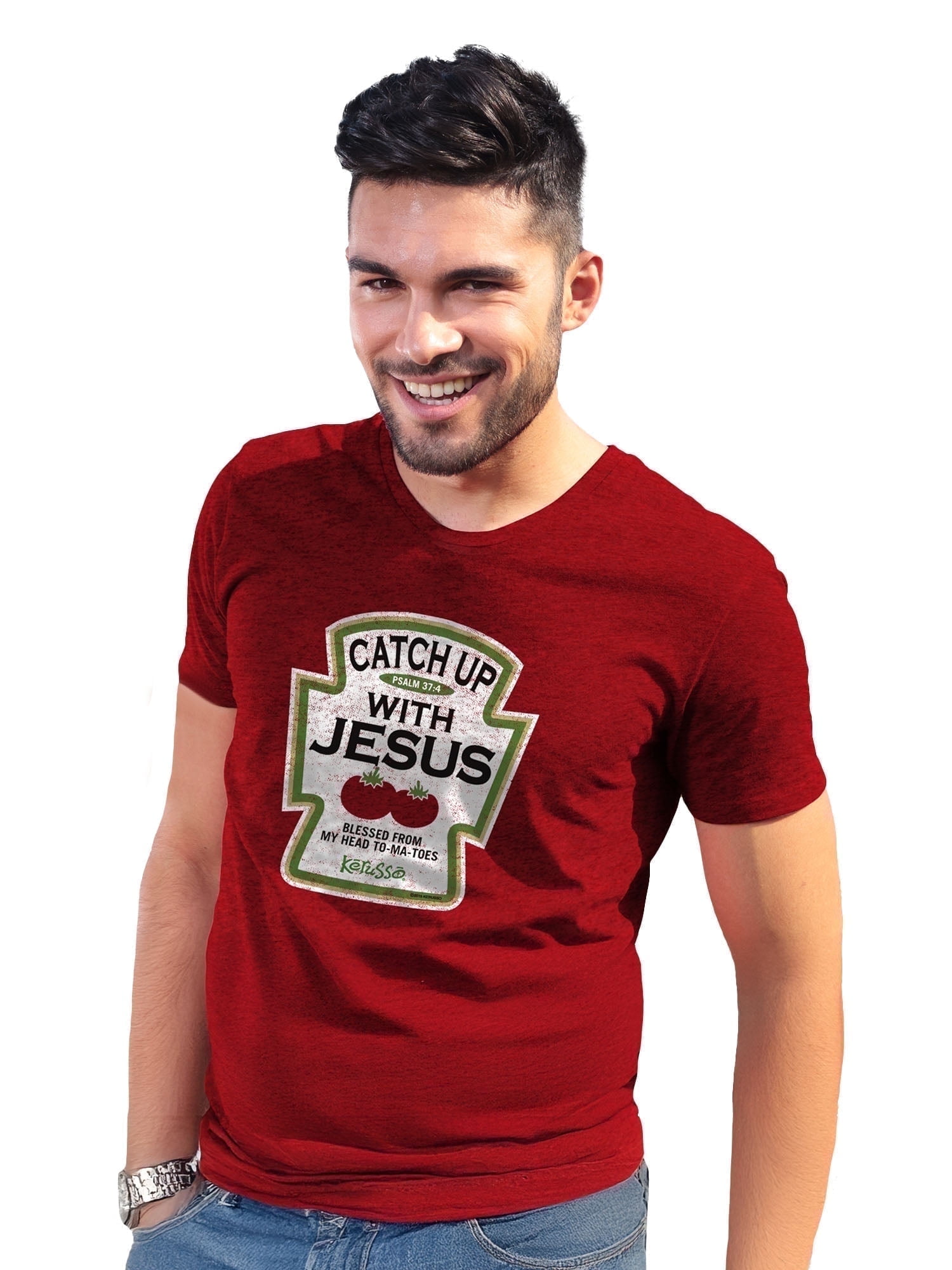 Kerusso Unisex Short Sleeve Casual T-Shirt, Catch Up, Red, 4X - Walmart.com