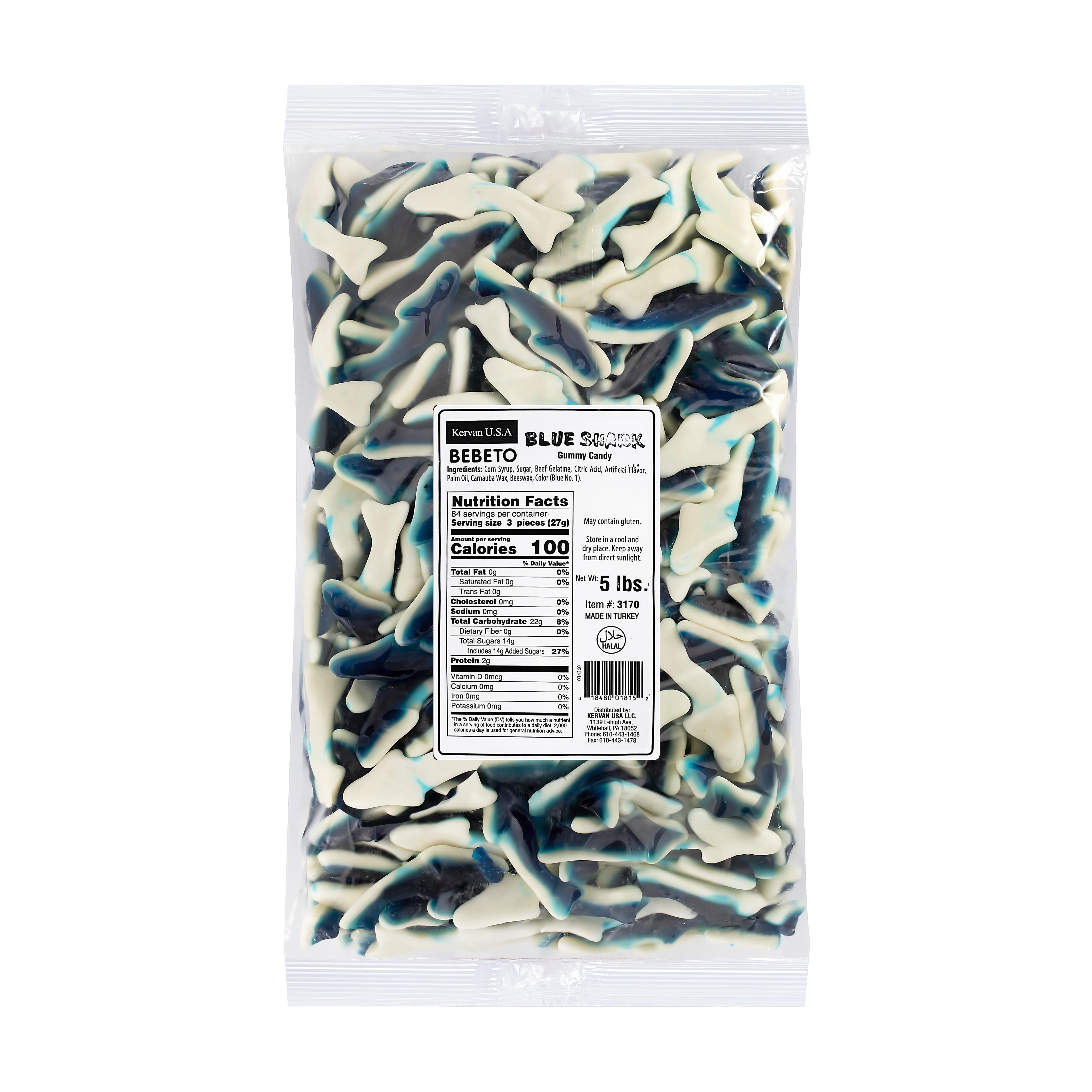 Kervan Candy Bebeto Blue Shark Gummies - Fruity, Soft & Sweet Gummy ...