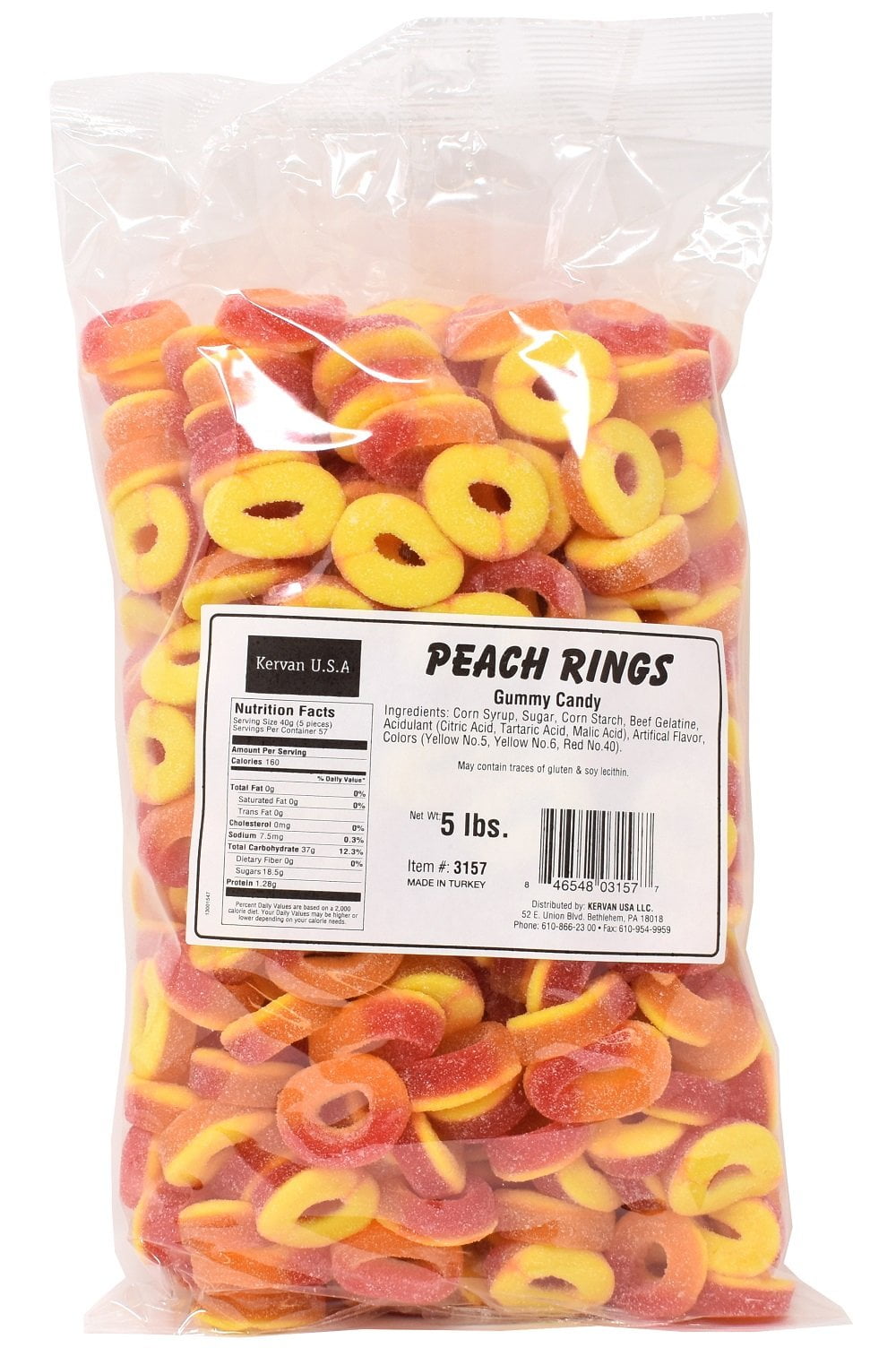 Kervan Candy Bebeto Peach Rings HYZ01 - Fruity, Soft, Sweet & Sour ...