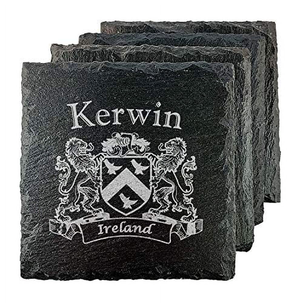 Kerwin Irish Coat of Arms Slate Coasters - Set of 4 - Walmart.com
