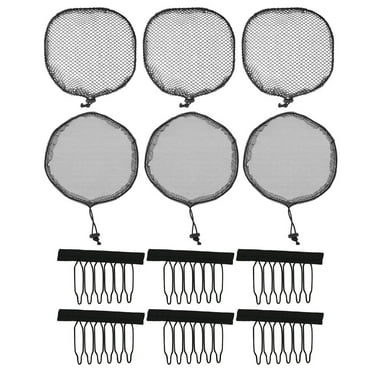 NOGIS 3 Pieces Mesh Crochet Hair Net Rayon Knit Snood Hat Thick Short ...