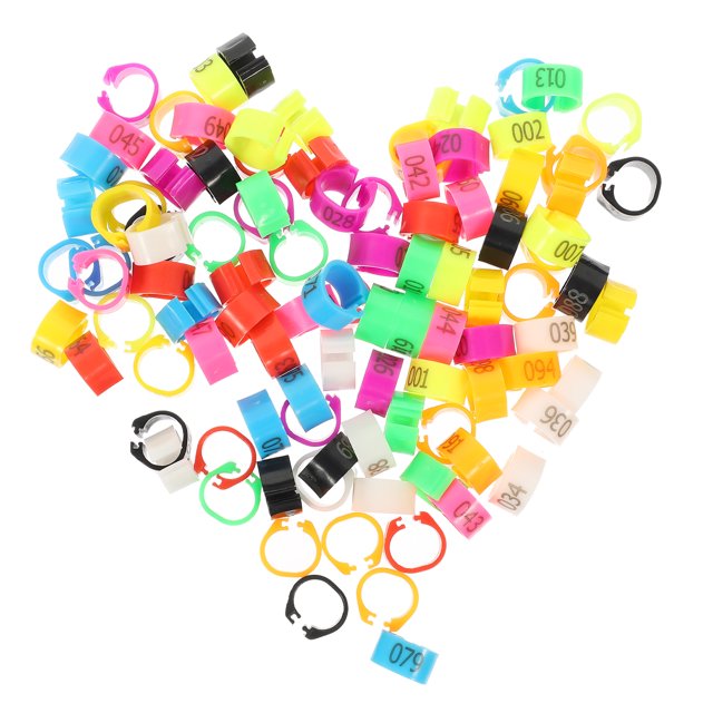 Kesenlong 100PCS Chicken Leg Bands Poultry Foot Rings for Birds & Quail ...