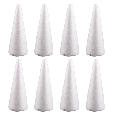 8pcs Foam Cone Polystyrene Cone Shapes Tree Crafts Table Centerpiece ...