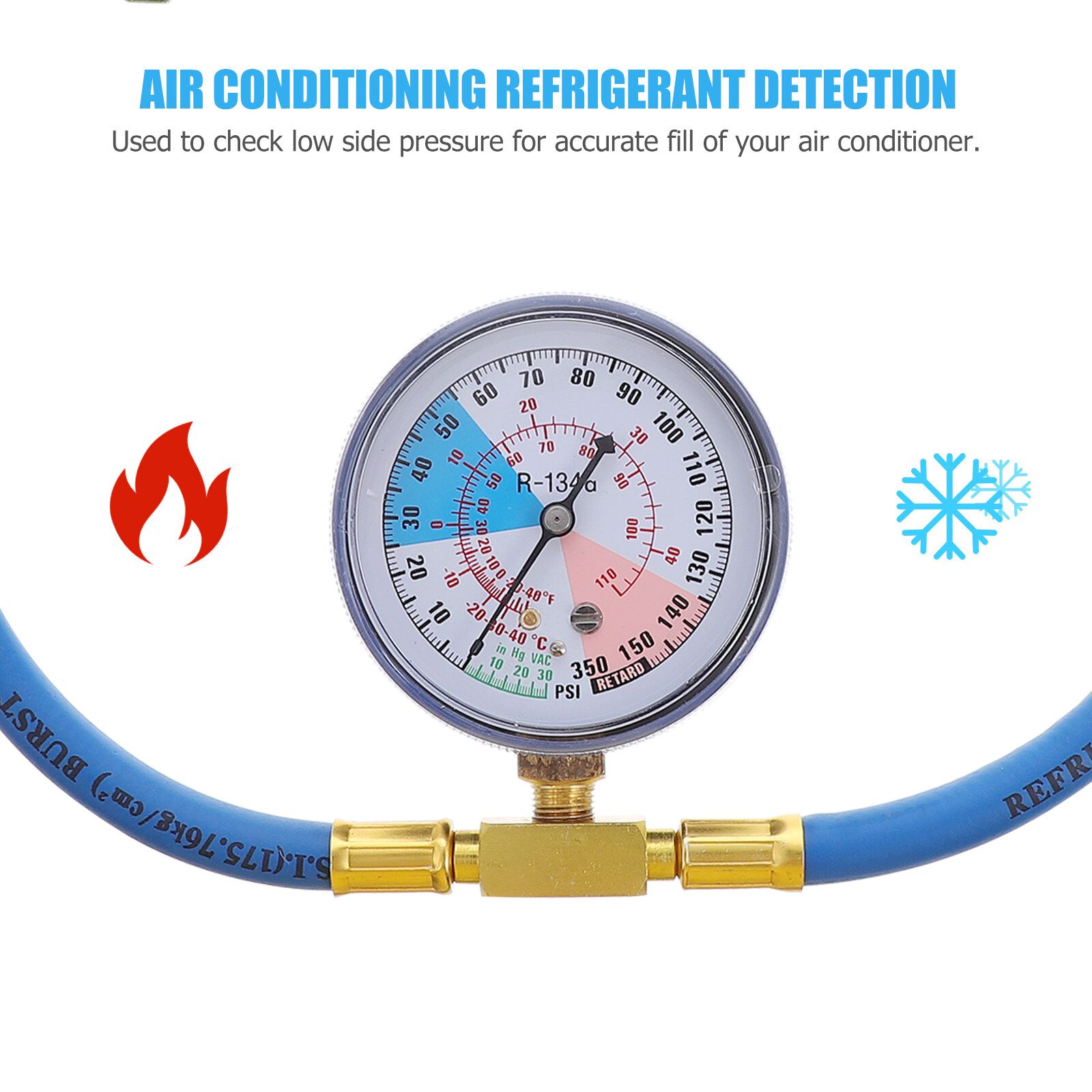 Kesenlong Car Refrigerant Charging Hose 1Pc 1/2 AC Charge Hose with ...