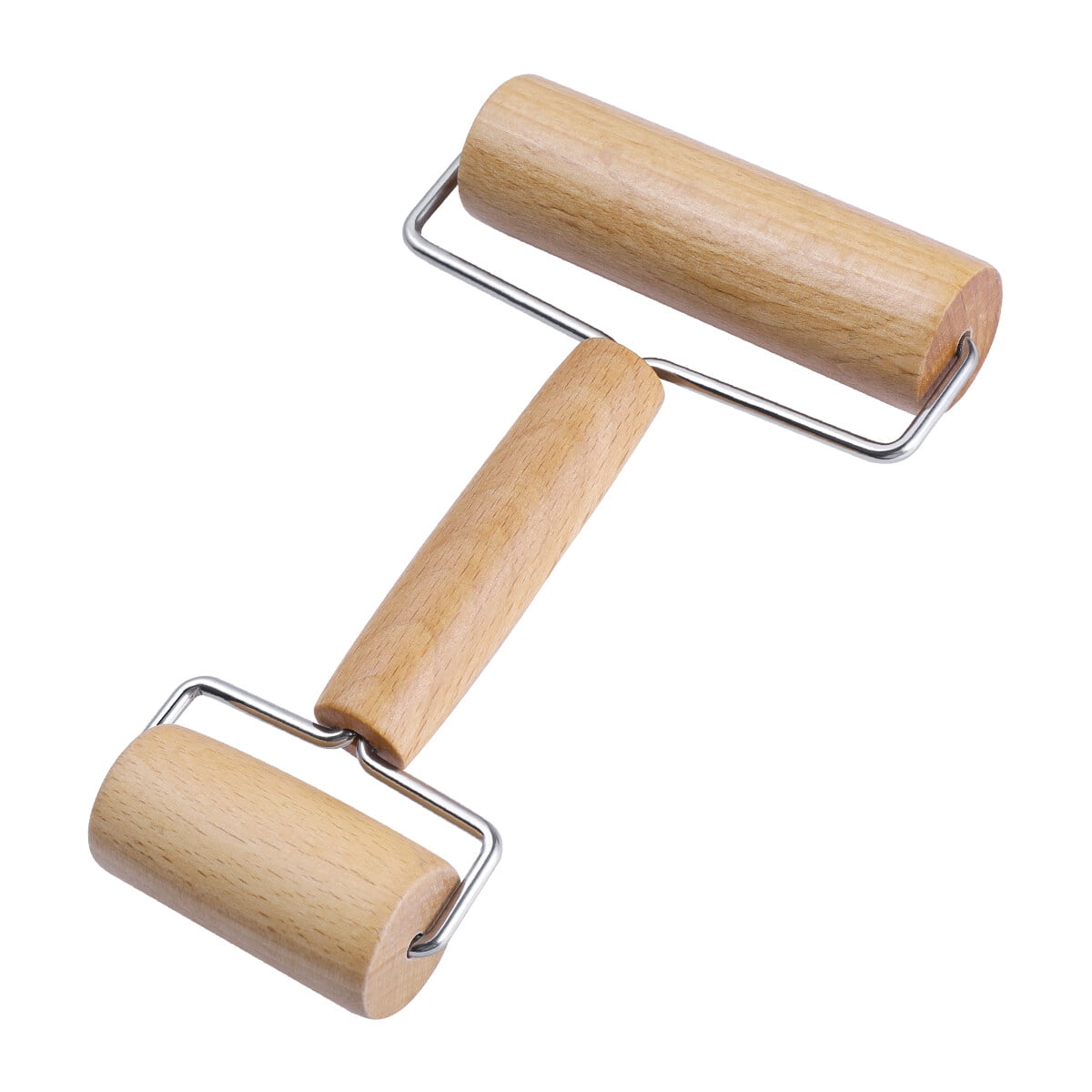 Kesenlong Double Dough Roller T Wood Rolling Pin for Pastry Pizza ...