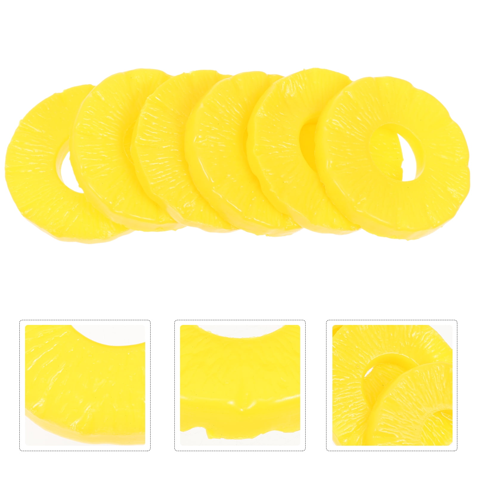 Kesenlong Fake Pineapple 6Pcs Artificial Pineapple Slices Plastic Fake ...