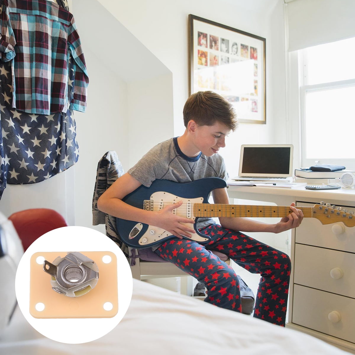 Kesenlong Guitar Input Socket 3 Sets Interface Connection Hole ...