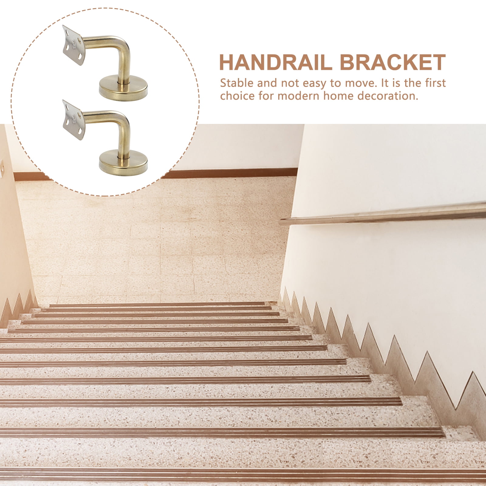Kesenlong Handrail Bracket 2pcs Handrail Wall Mounted Brackets Support ...