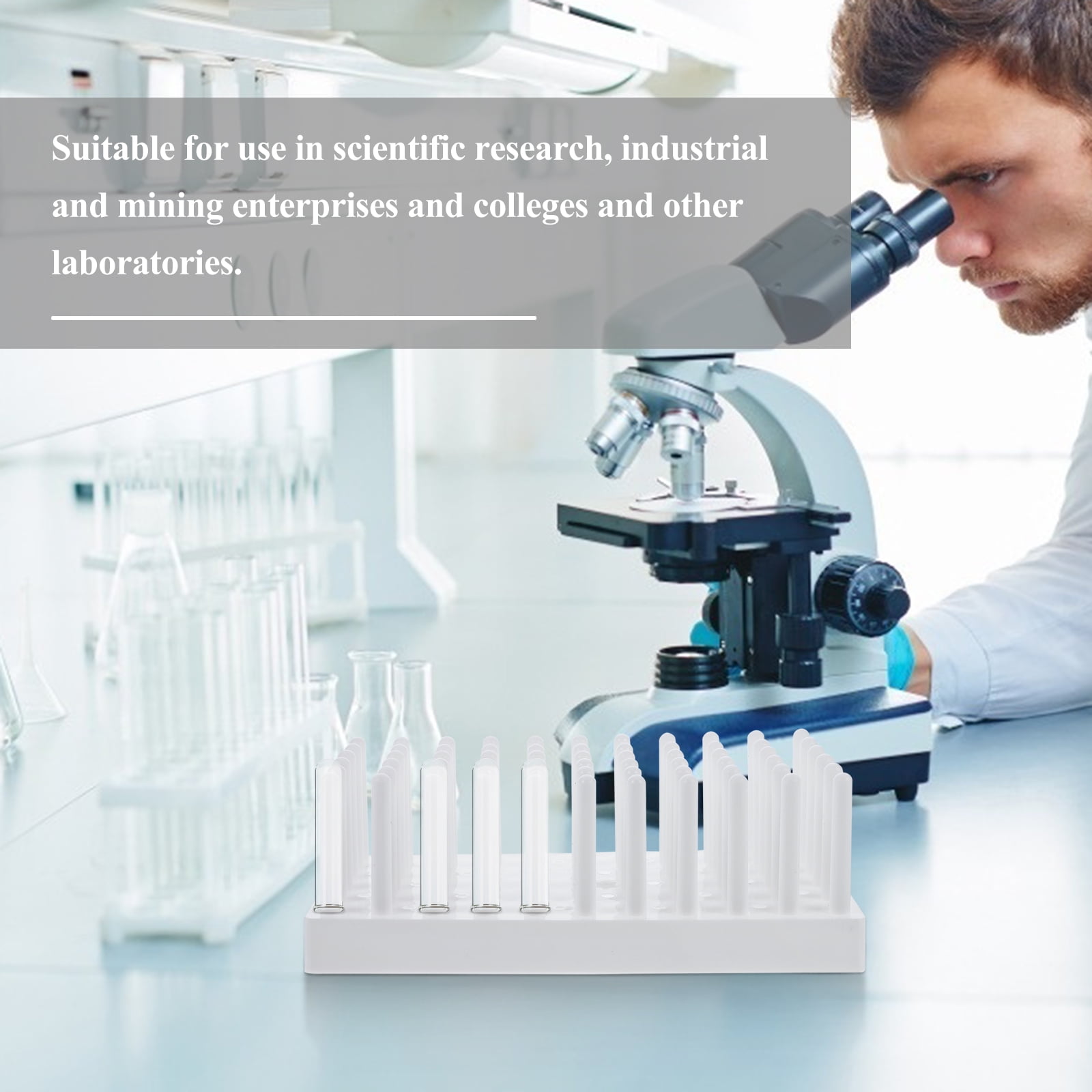 WASHWEPE Plastic Test Tube Stand for Industrial and Mining Enterprises ...