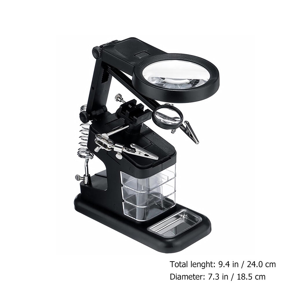 Kesenlong Magnifier Station 10 LED Light Magnifier Station Magnifying ...