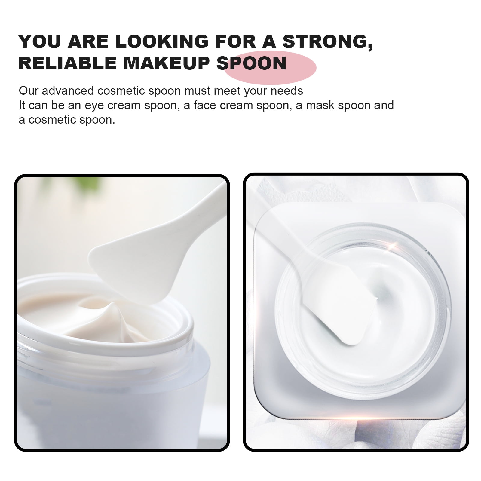 Kesenlong Makeup Spoon 10Pcs Facial Cream Spoons Creaming Sampling ...